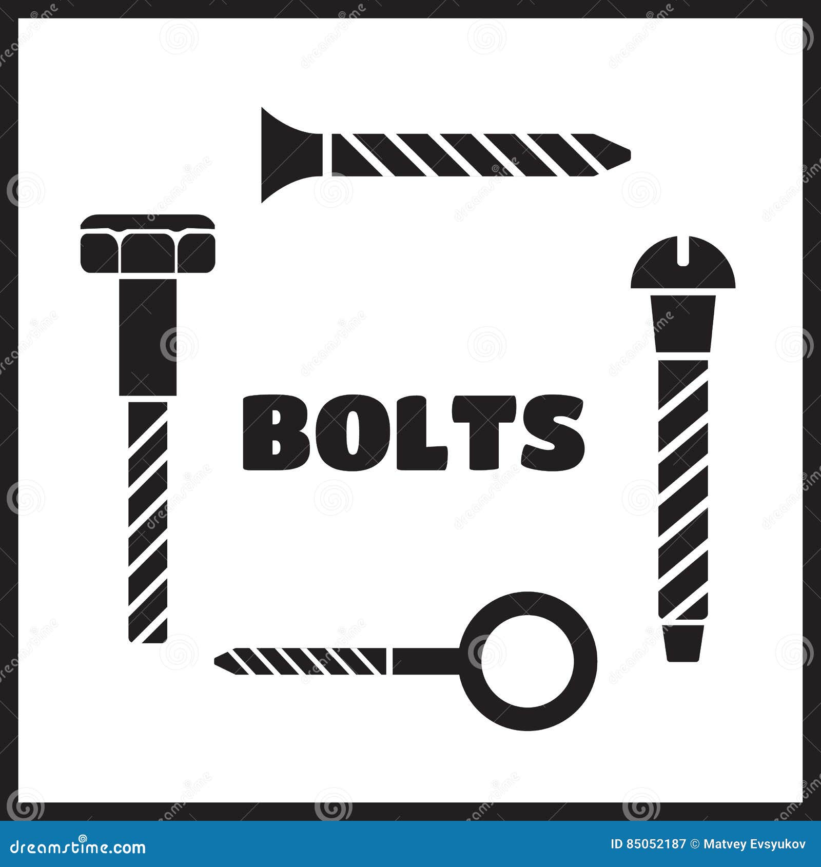 Construction Hardware Icons Stock Illustration - Illustration of ...