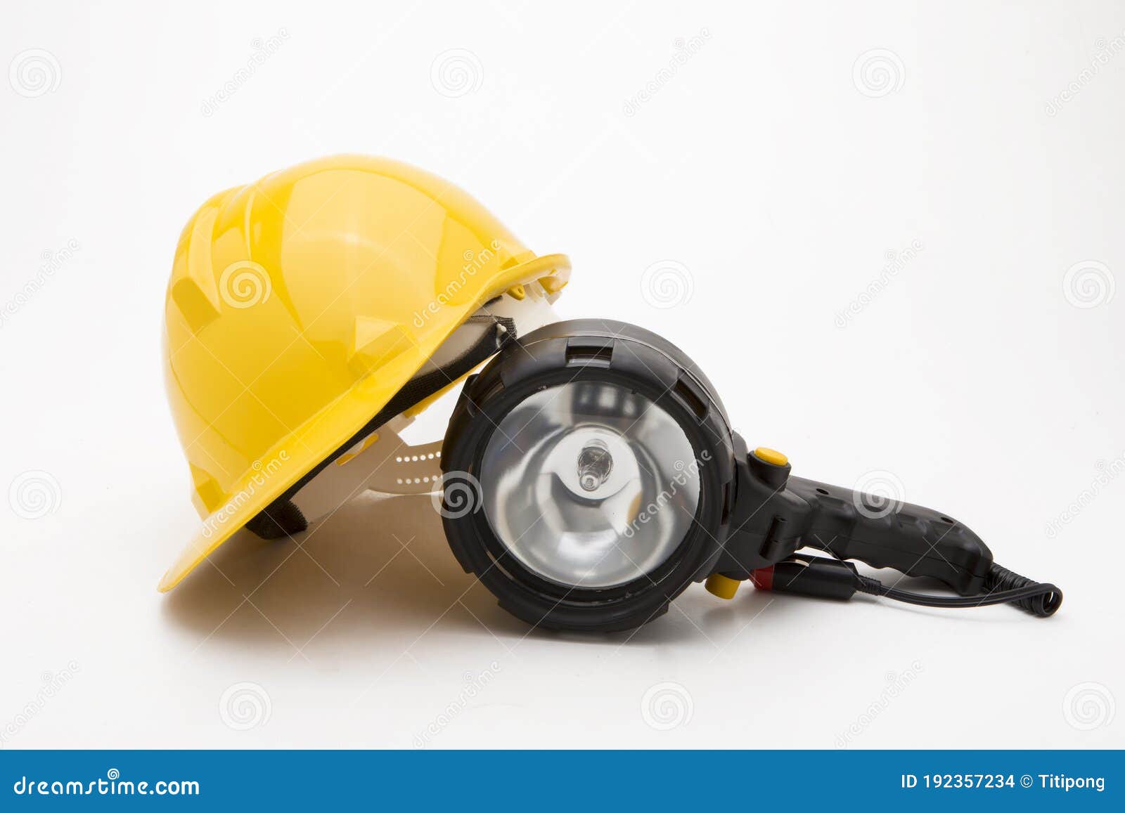 Construction Hat on a White Background Stock Photo - Image of concept ...