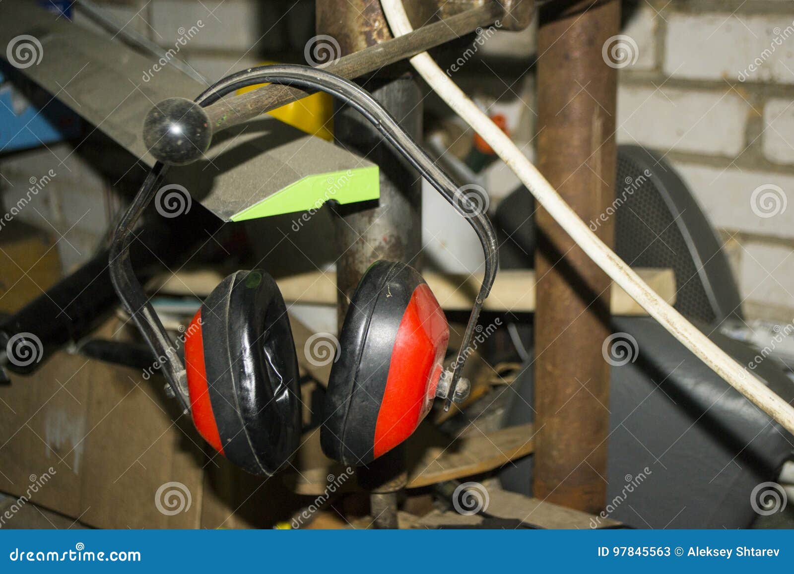 Construction Headphones Against Noise Stock Image - Image of helmet ...