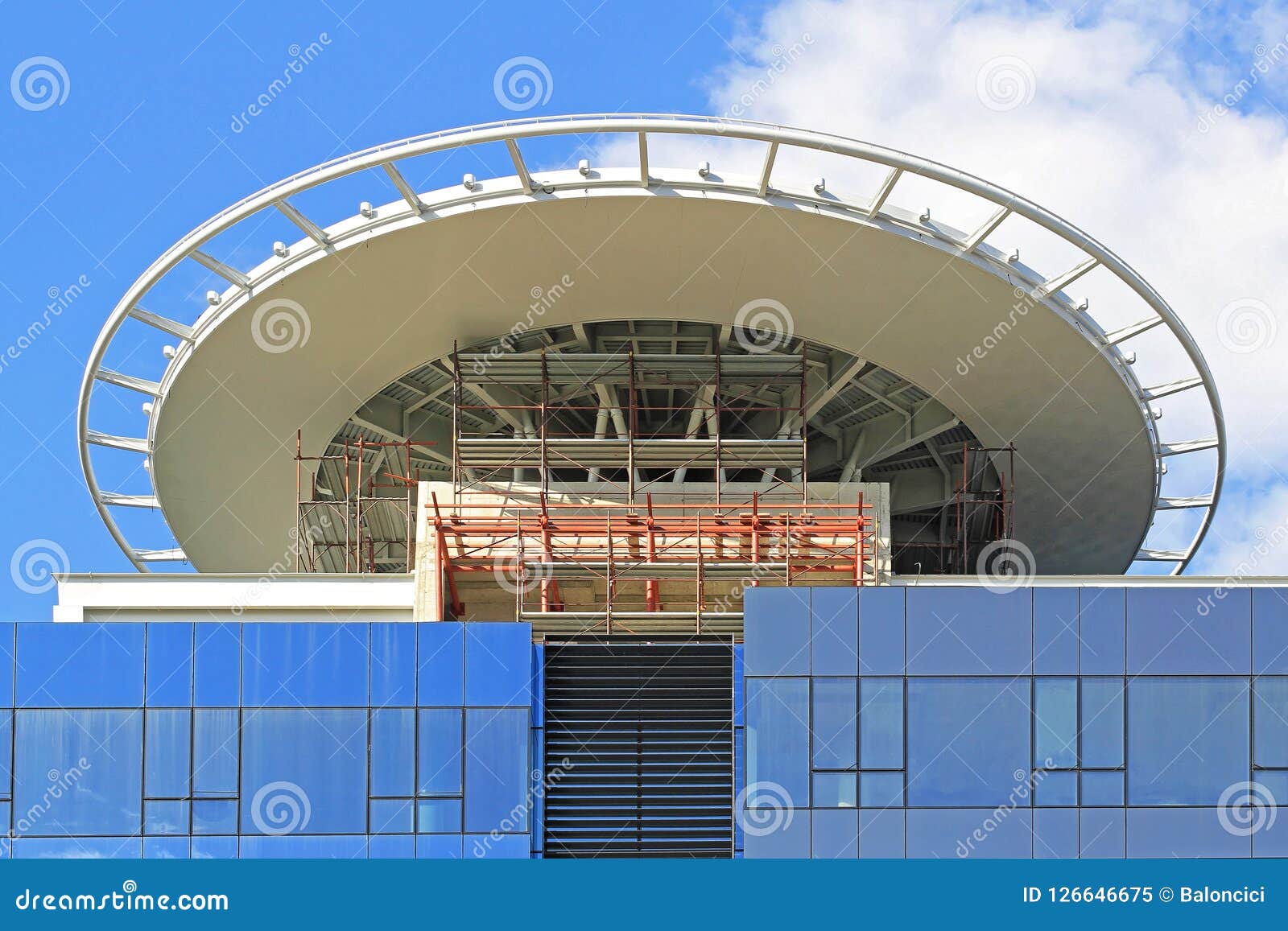 Construction of Helipad stock image. Image of safety - 126646675