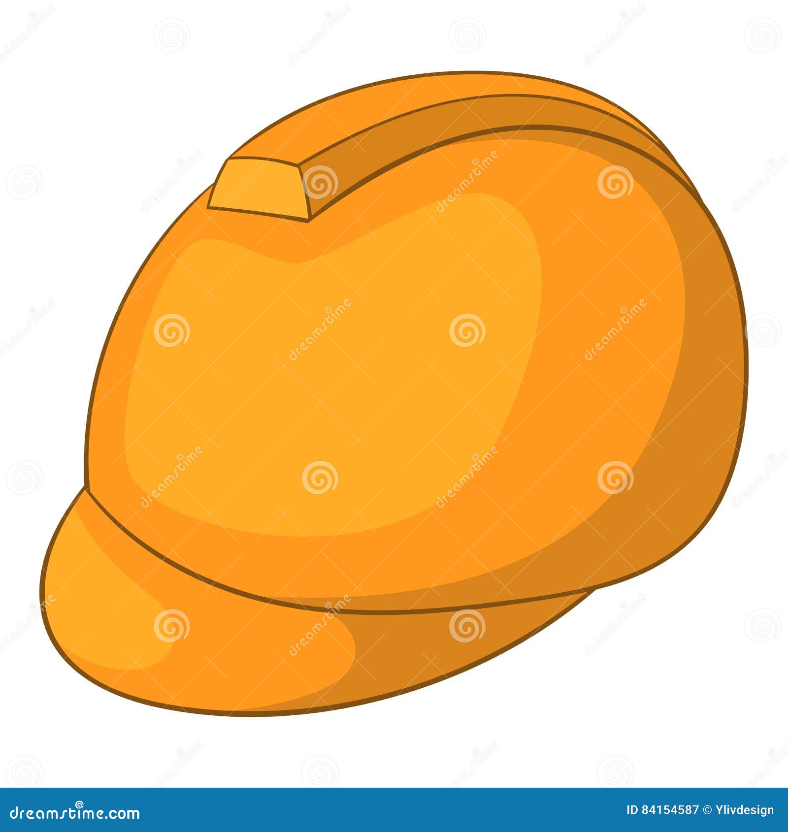 Construction Helmet Icon, Cartoon Style Stock Vector - Illustration of ...