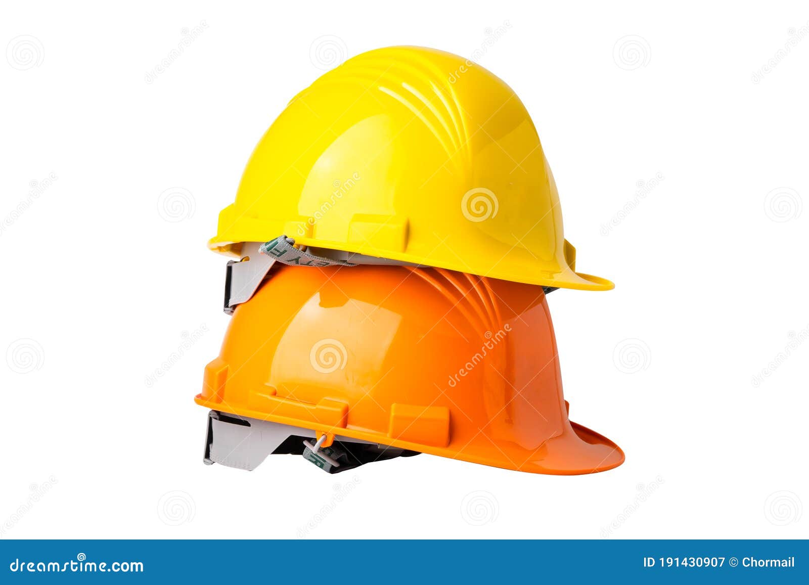Construction Helmet on White Background with Clipping Path, Engineer ...