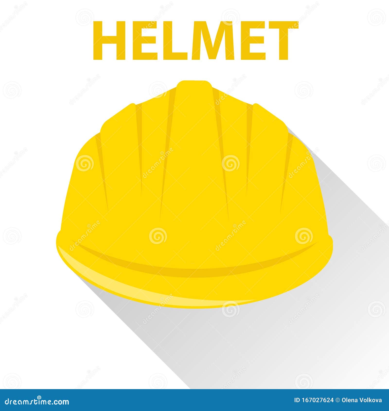 Construction Helmet, Realistic Yellow Construction Helmet. Cartoon ...