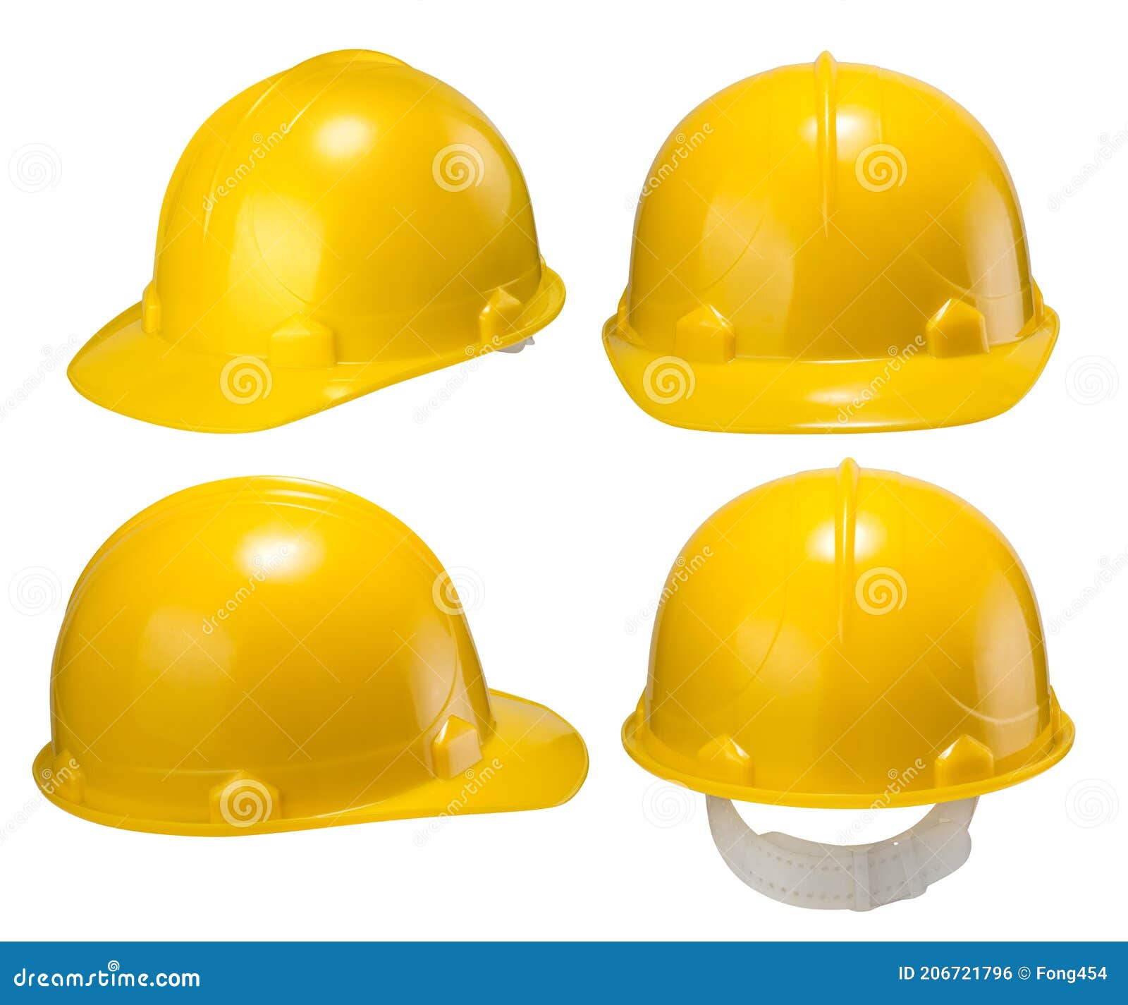 Construction Helmet Various Views Isolated on White with Clipping Path ...