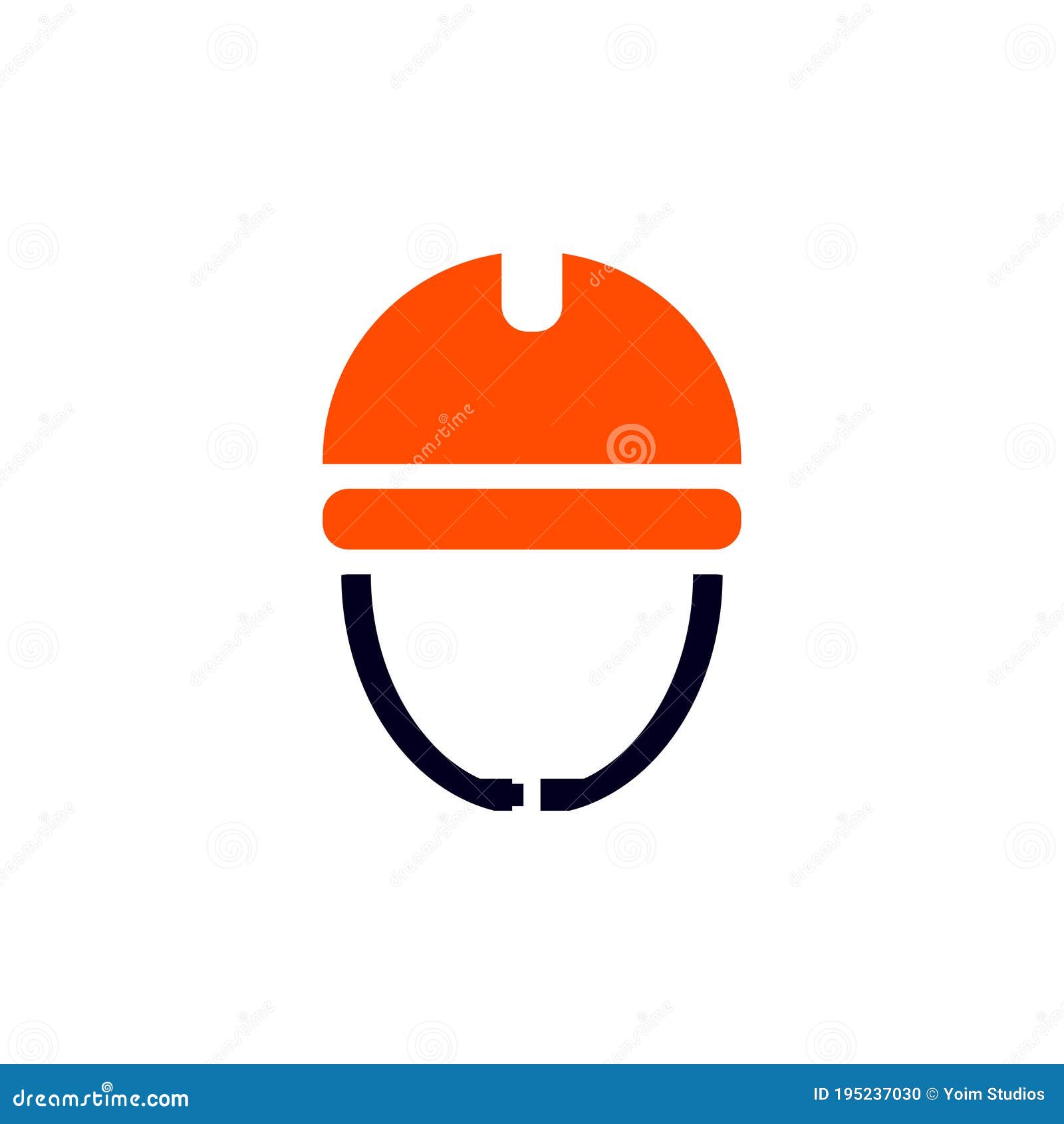 Construction Helmet Vector Design Template Illustration Stock Vector ...