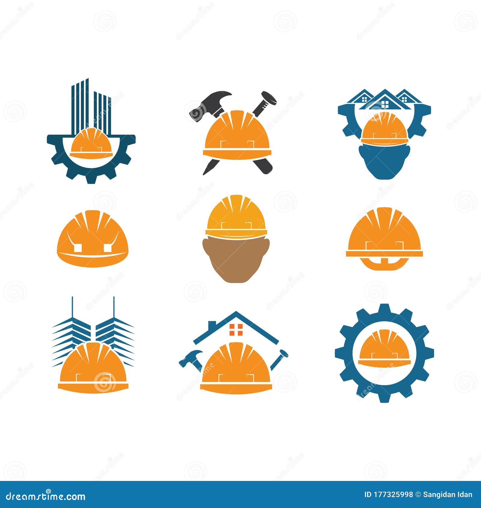 Construction Helmet Vector Illustration Design Stock Vector ...