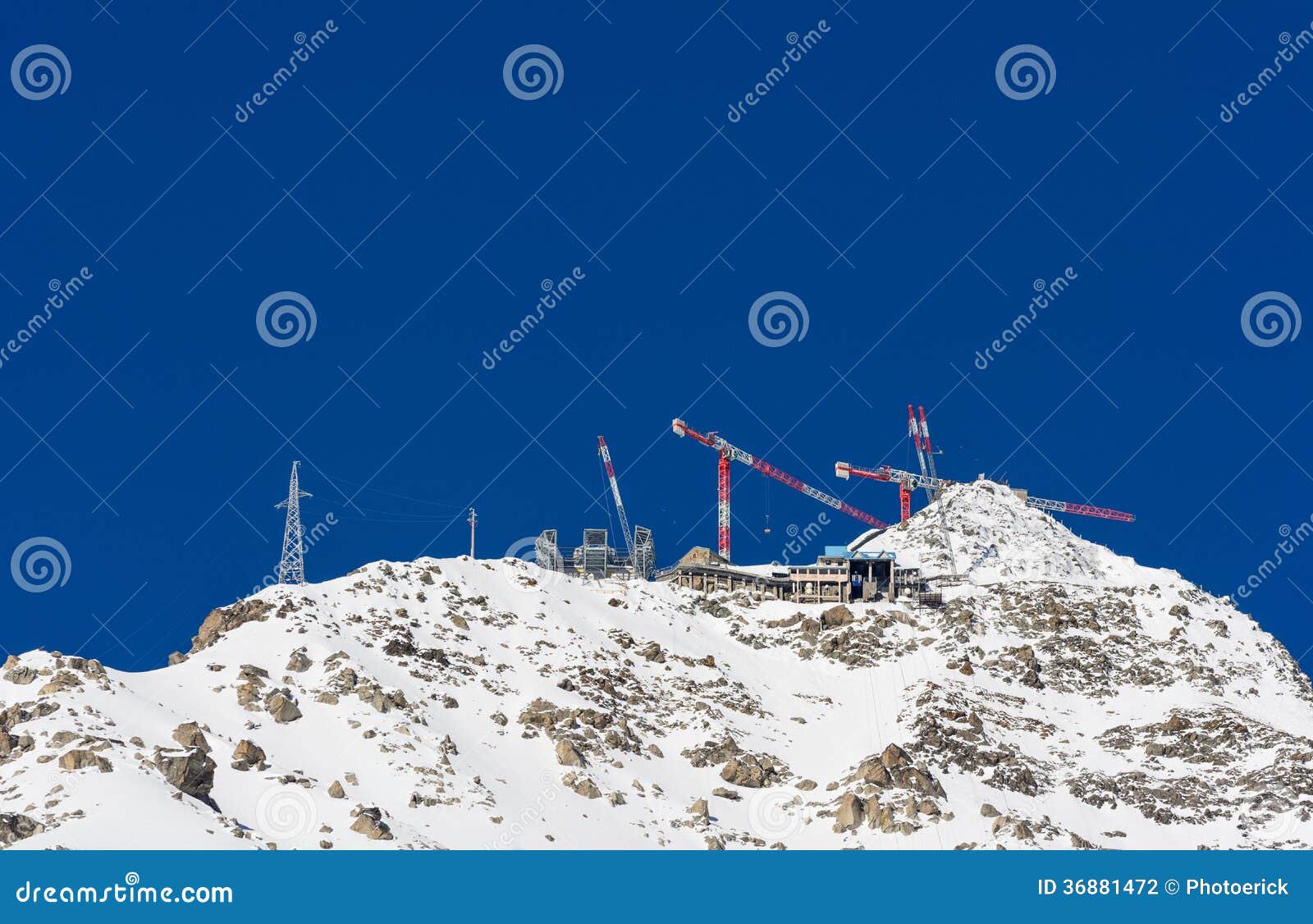 Construction at High Altitude Stock Photo - Image of engineering ...
