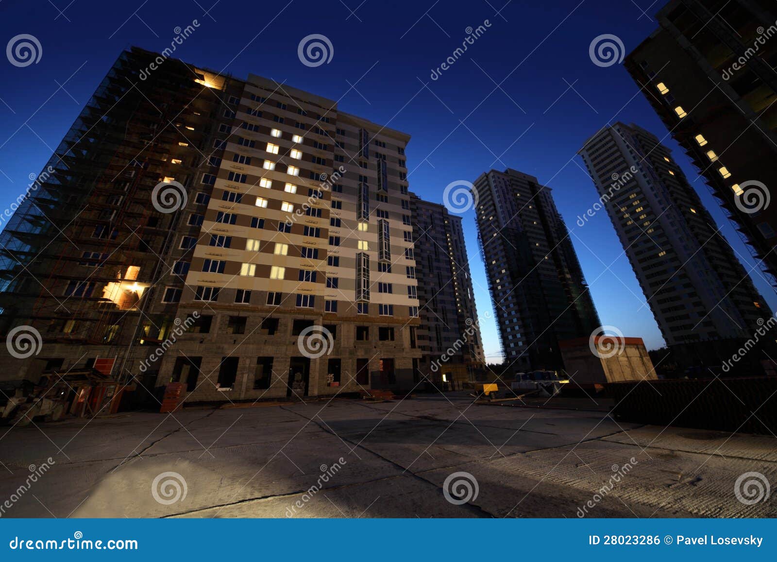 Construction of High Building Stock Photo - Image of business, large ...
