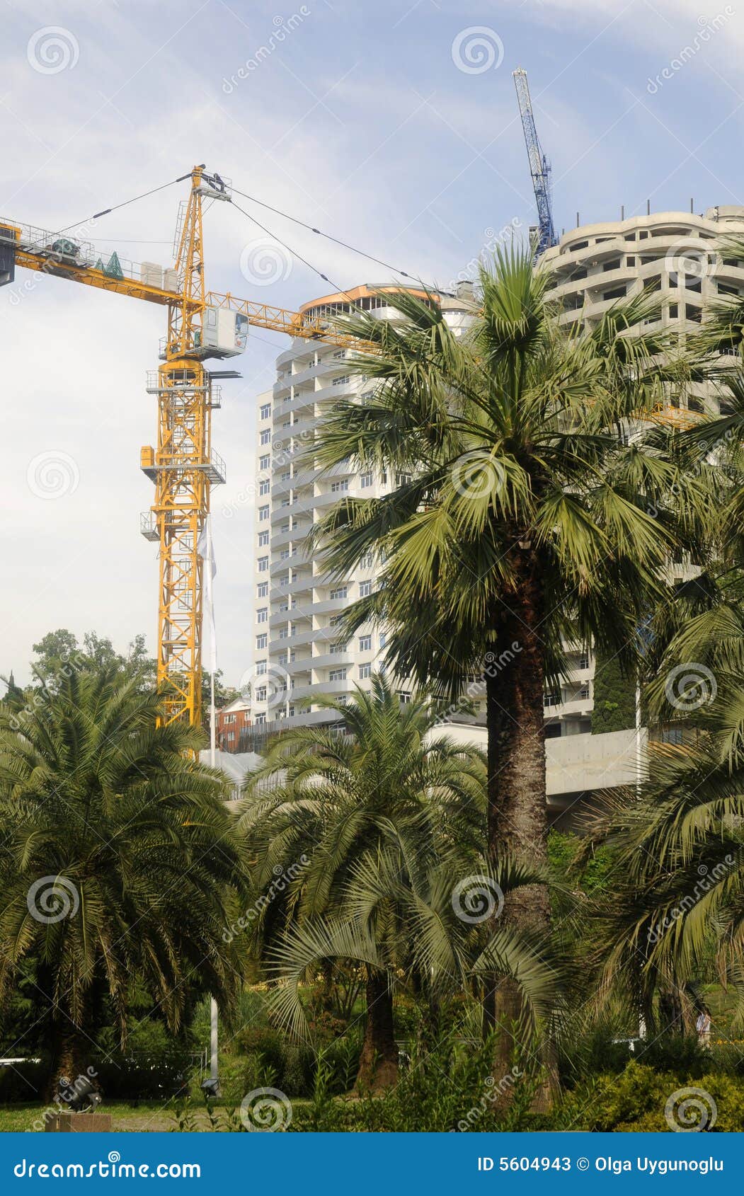 Construction of High Building Stock Image - Image of concrete ...
