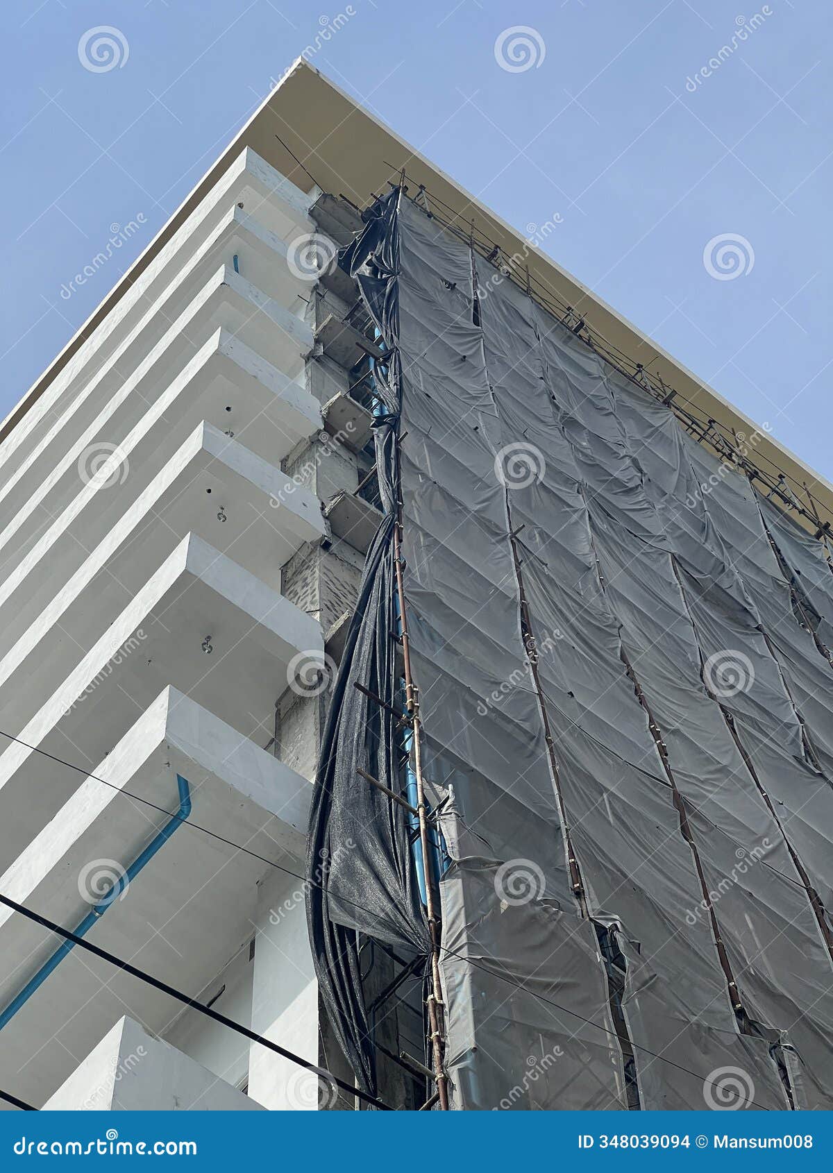 Construction of a High Rise Building Stock Photo - Image of skyscraper ...