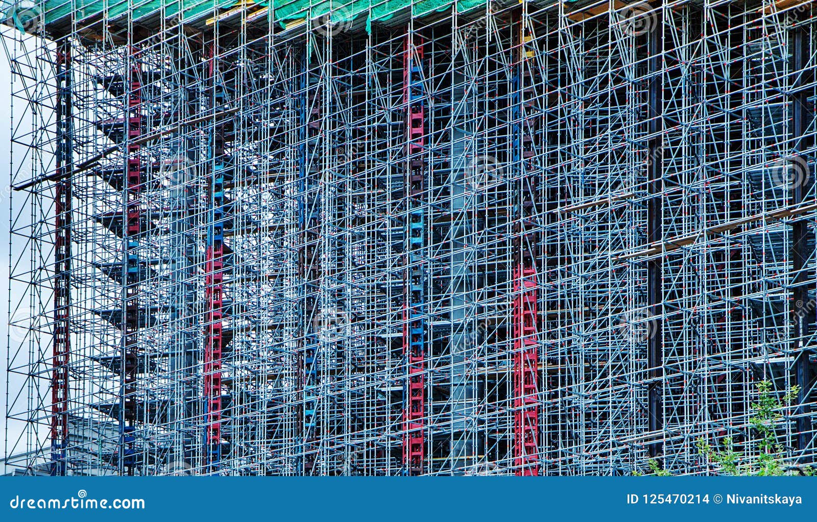 Construction of a High-rise Building. Constructions. Abstract Scaffold ...