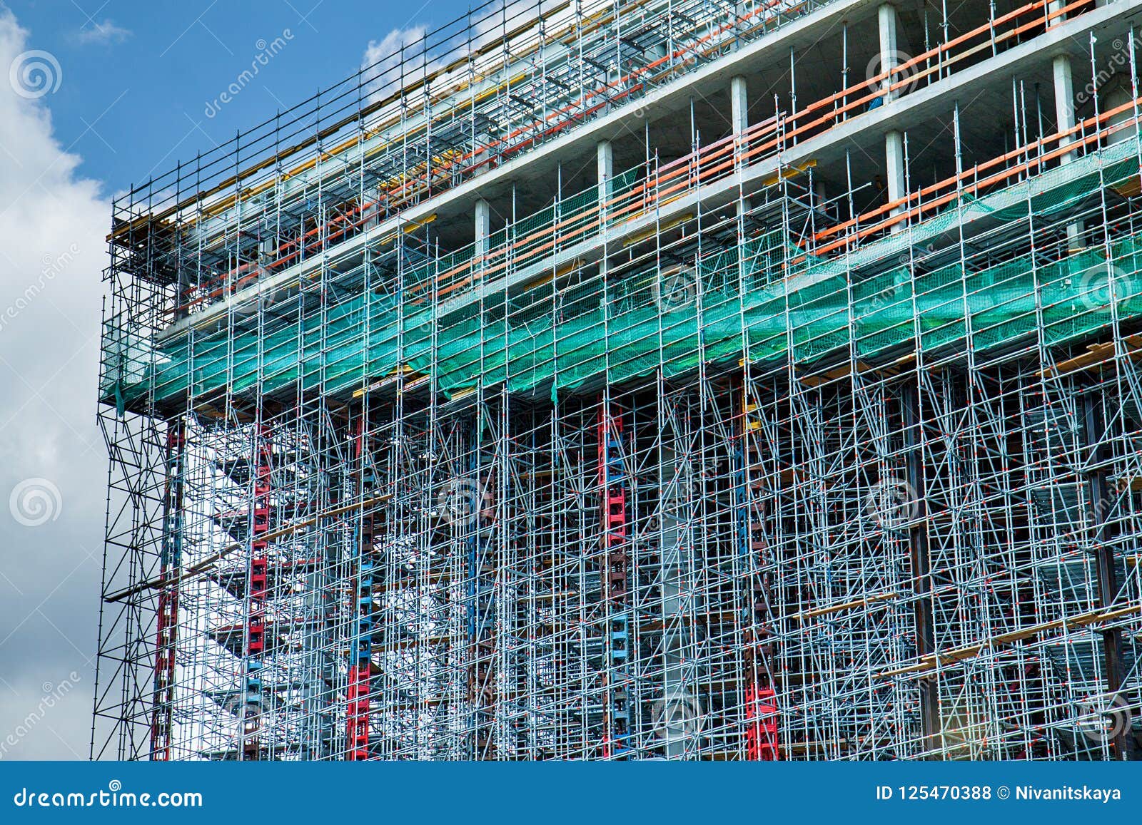 Construction of a High-rise Building. Constructions. Abstract Scaffold ...