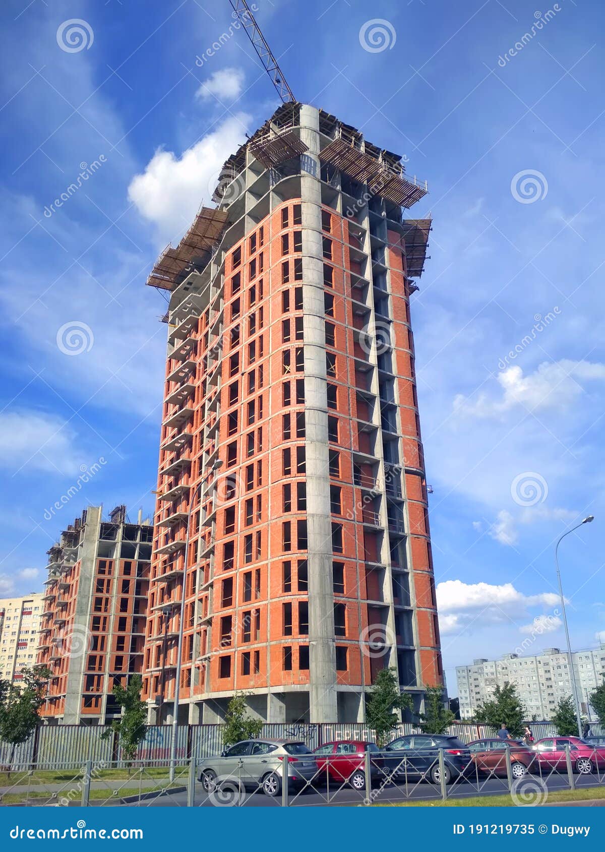 Construction of a High-rise Building Editorial Image - Image of ...