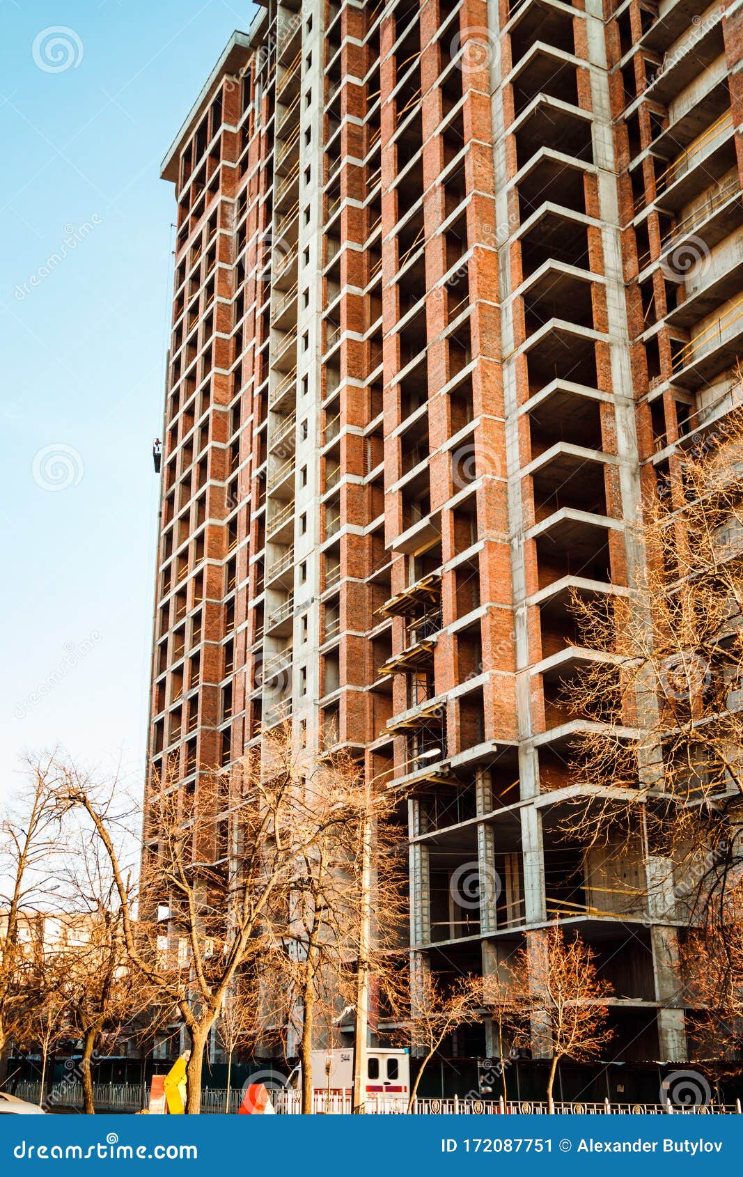 Construction of a High-rise Building. Construction Site in the City ...