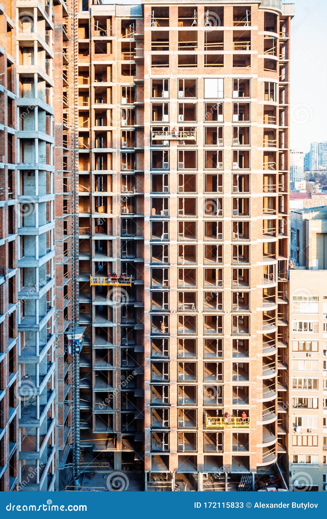 Construction of a High-rise Building. Construction Site in the City ...