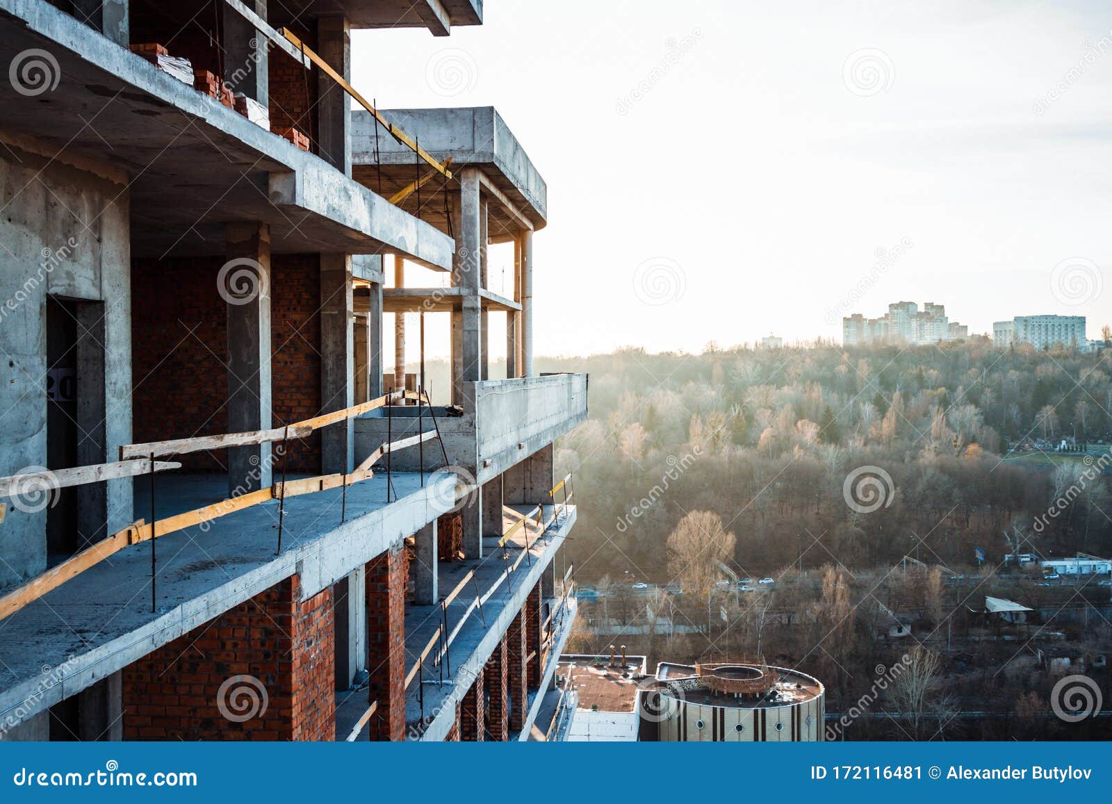 Construction of a High-rise Building. Construction Site in the City ...