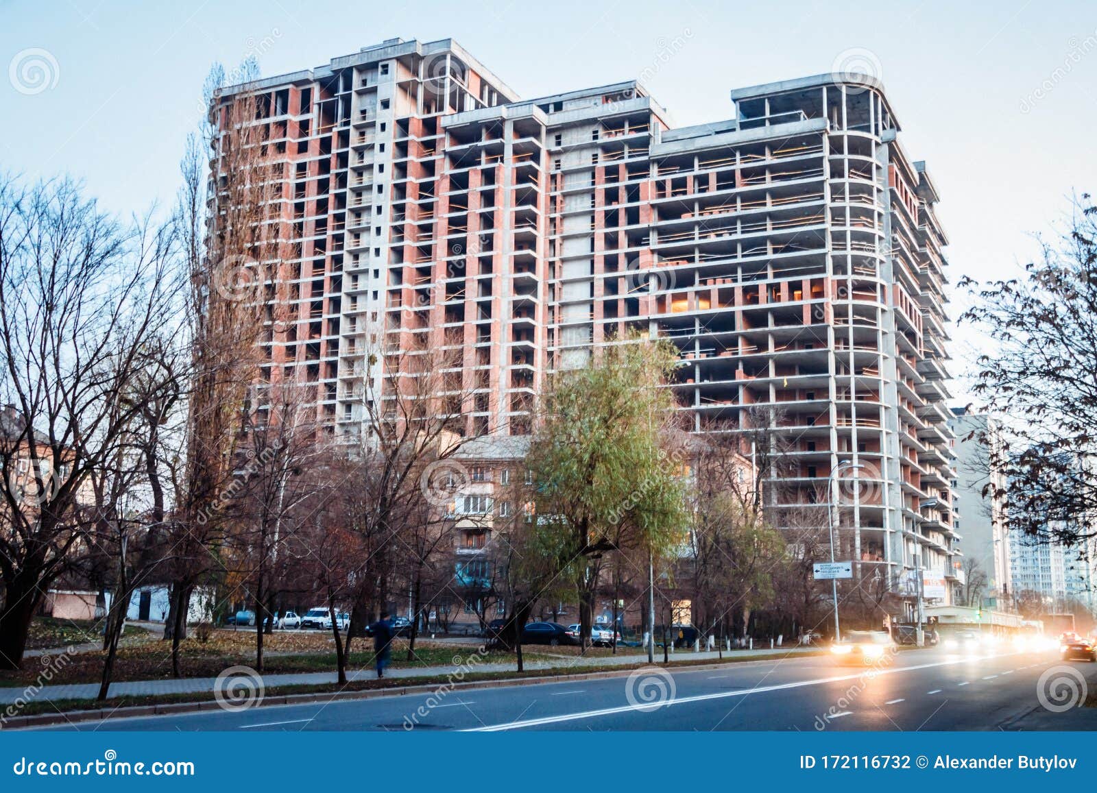 Construction of a High-rise Building. Construction Site in the City ...