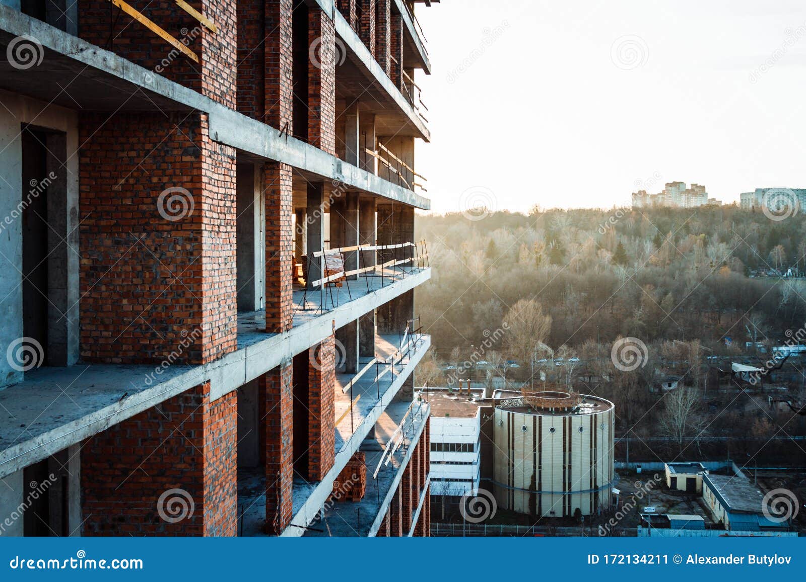 Construction of a High-rise Building. Construction Site in the City ...