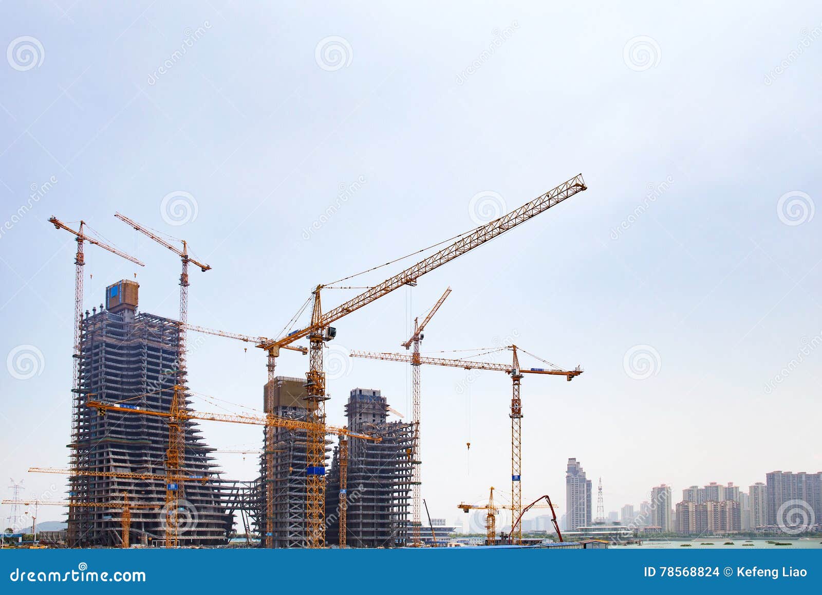 The Construction of High-rise Buildings Stock Photo - Image of concrete ...