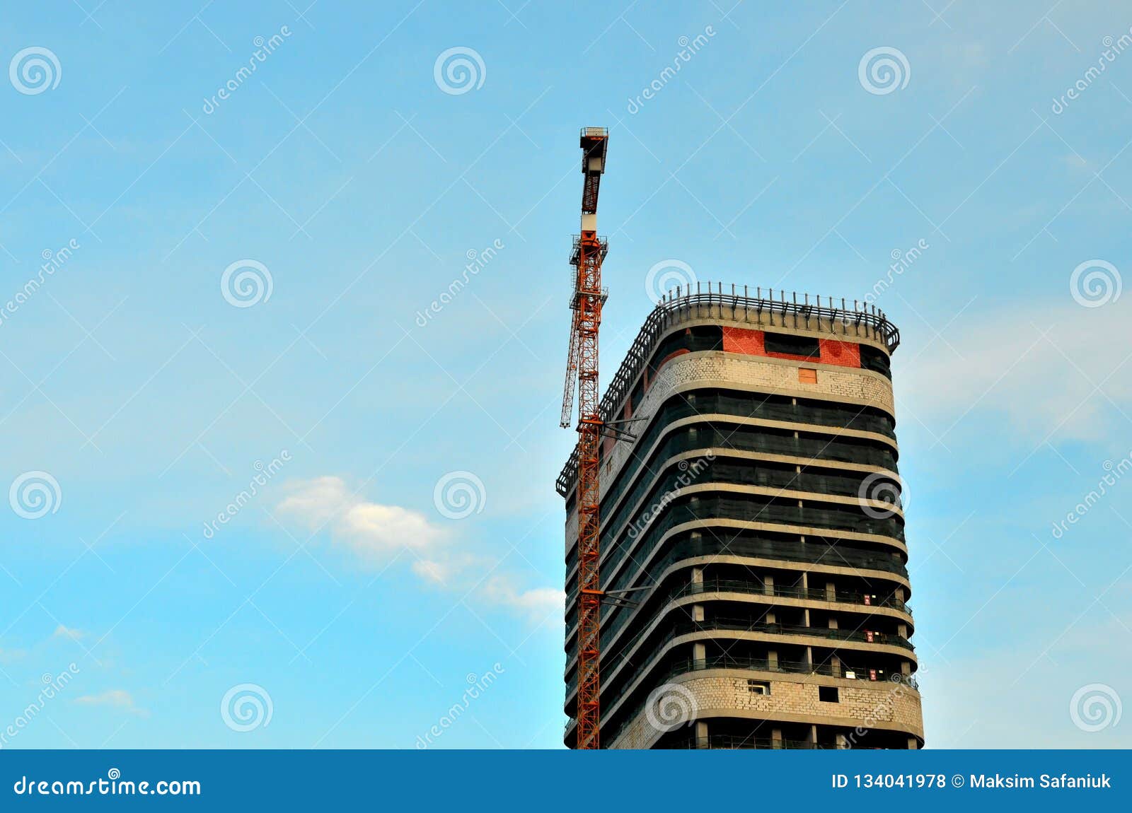 Construction of a High-rise Office Building Skyscraper. Stock Photo ...