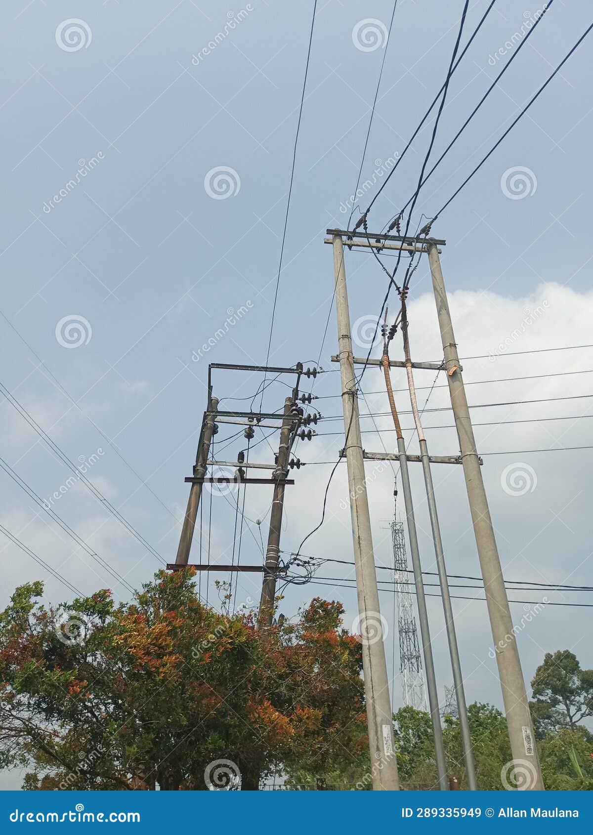 Construction of High Voltage Electrical Networks Stock Image - Image of ...