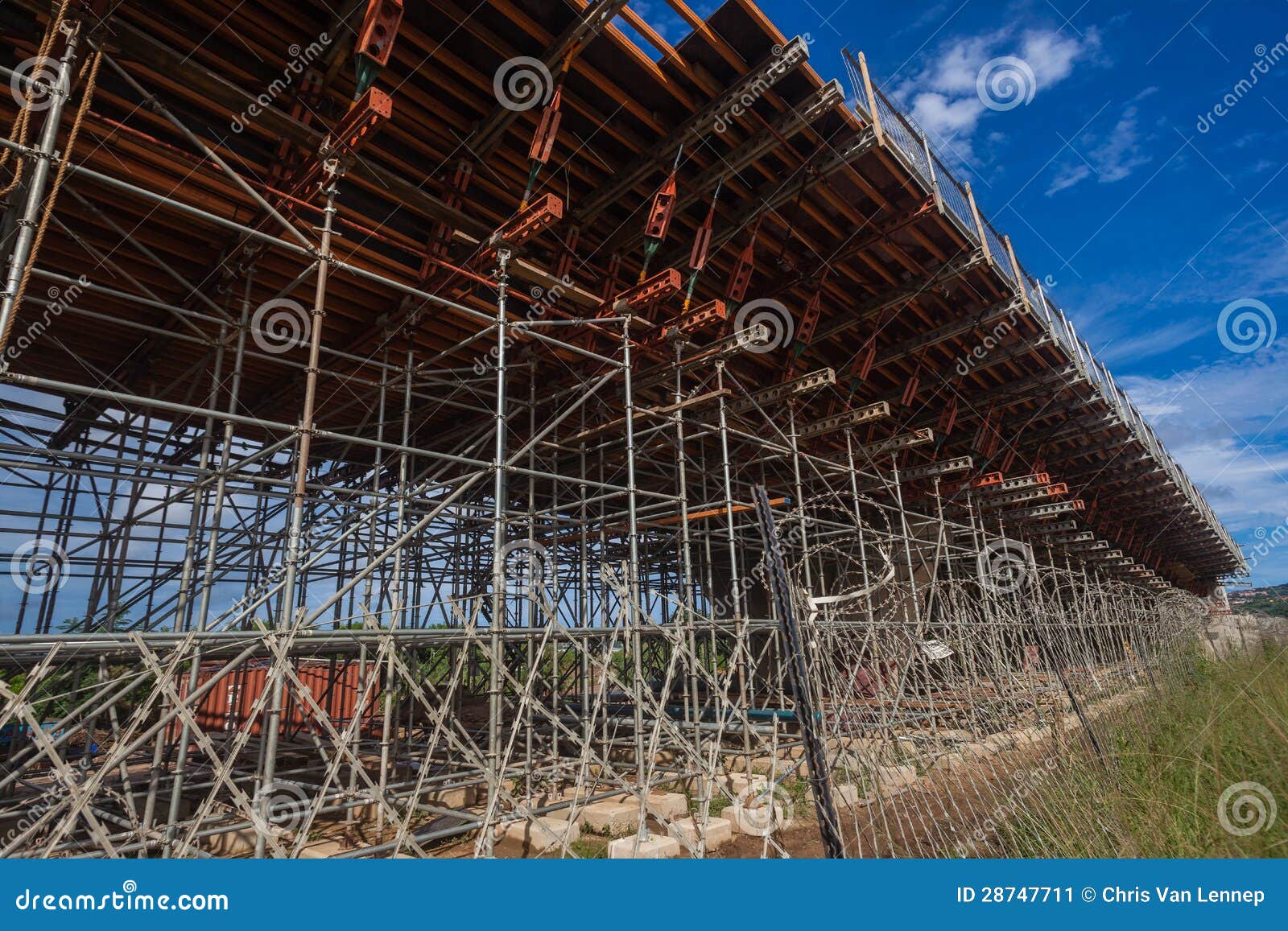 Construction Highway Scaffolding Ramp Stock Image - Image of highways ...