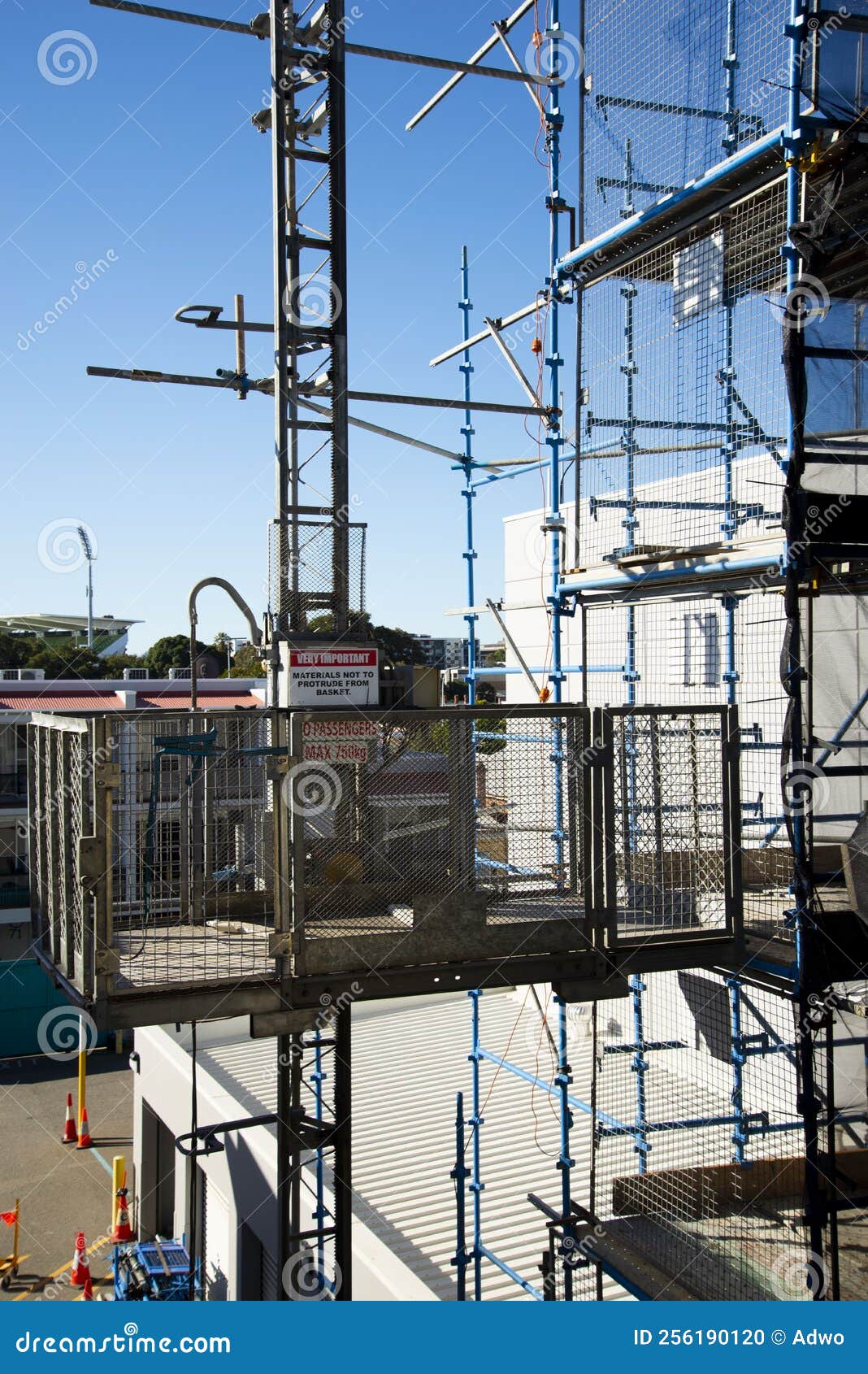 Construction Hoist editorial image. Image of construction - 256190120