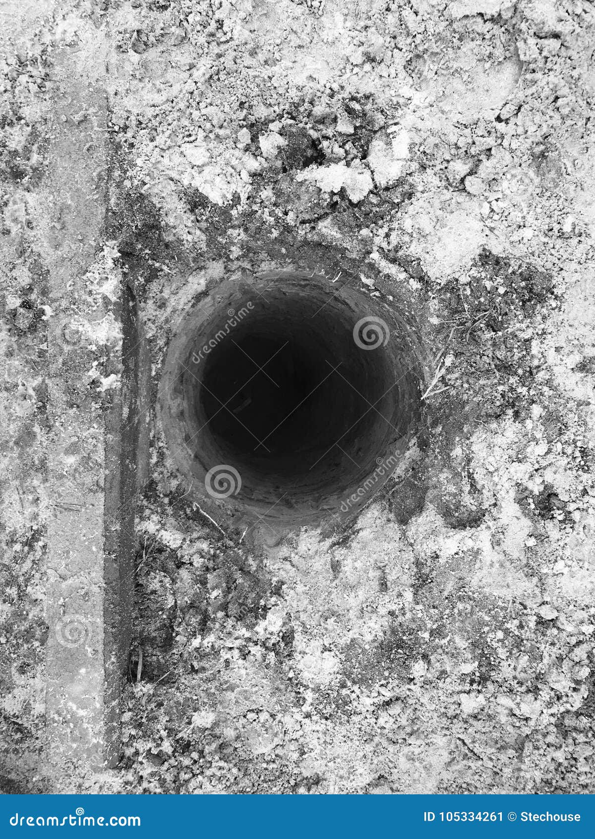 A Construction Hole Inside a Street Which is Big Enough To Hold a Light ...