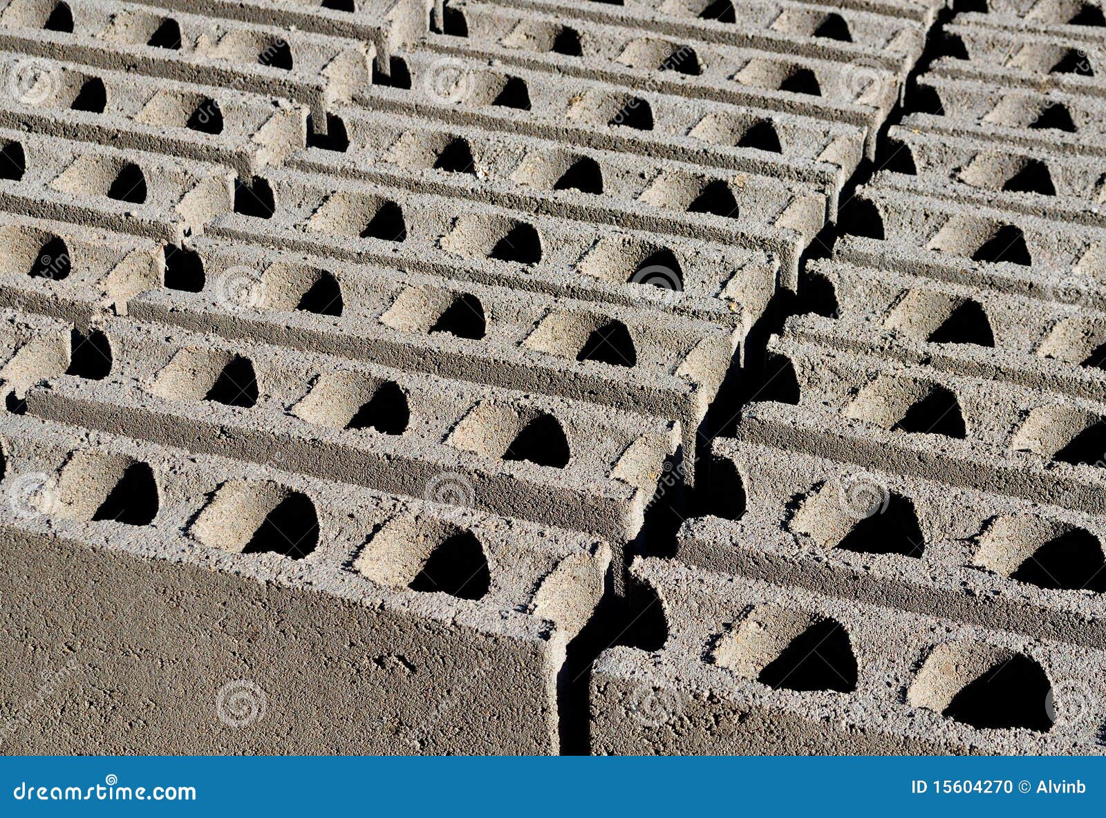 Construction hollow blocks stock photo. Image of material - 15604270