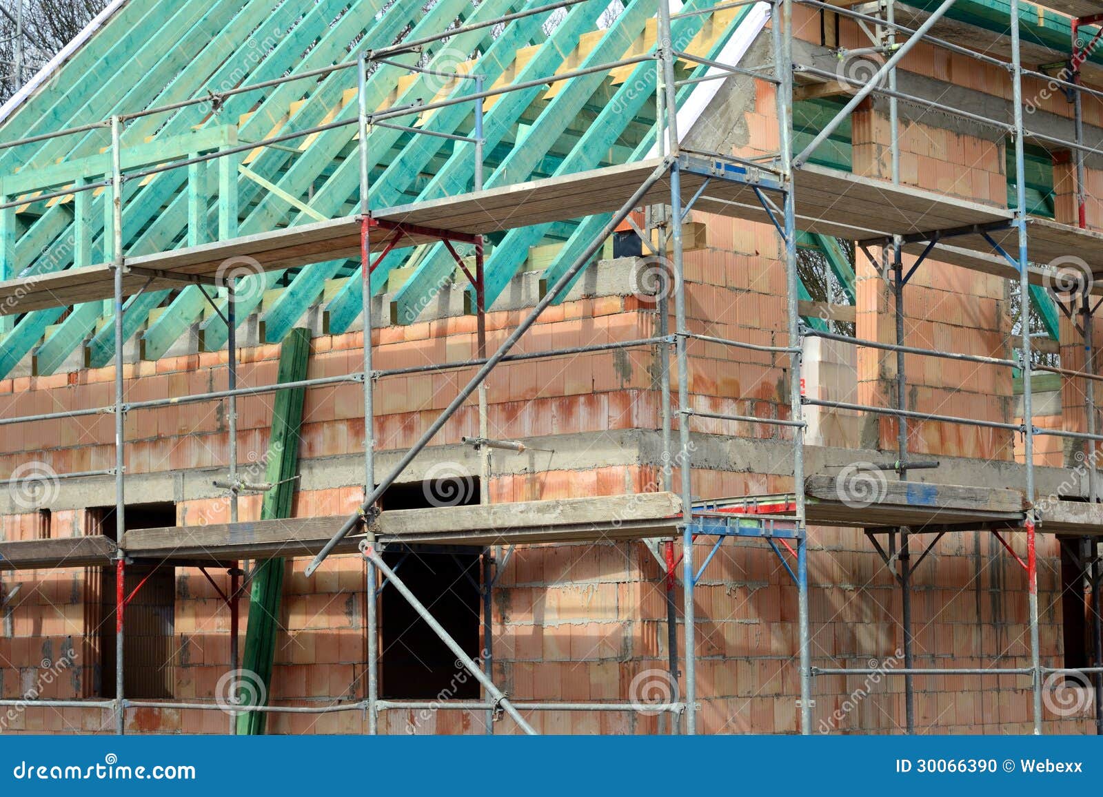 Rough Construction of a Family House Stock Photo - Image of pitched ...