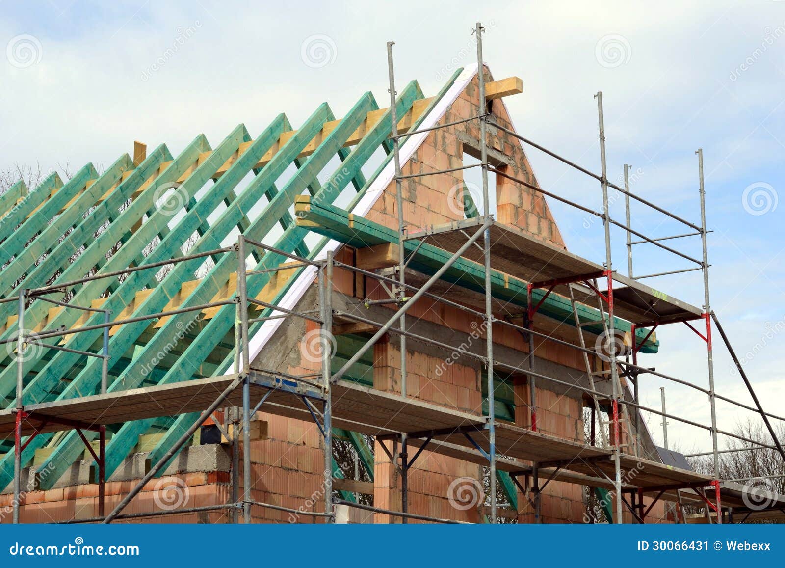 Rough Construction of a Family House Stock Image - Image of frame ...