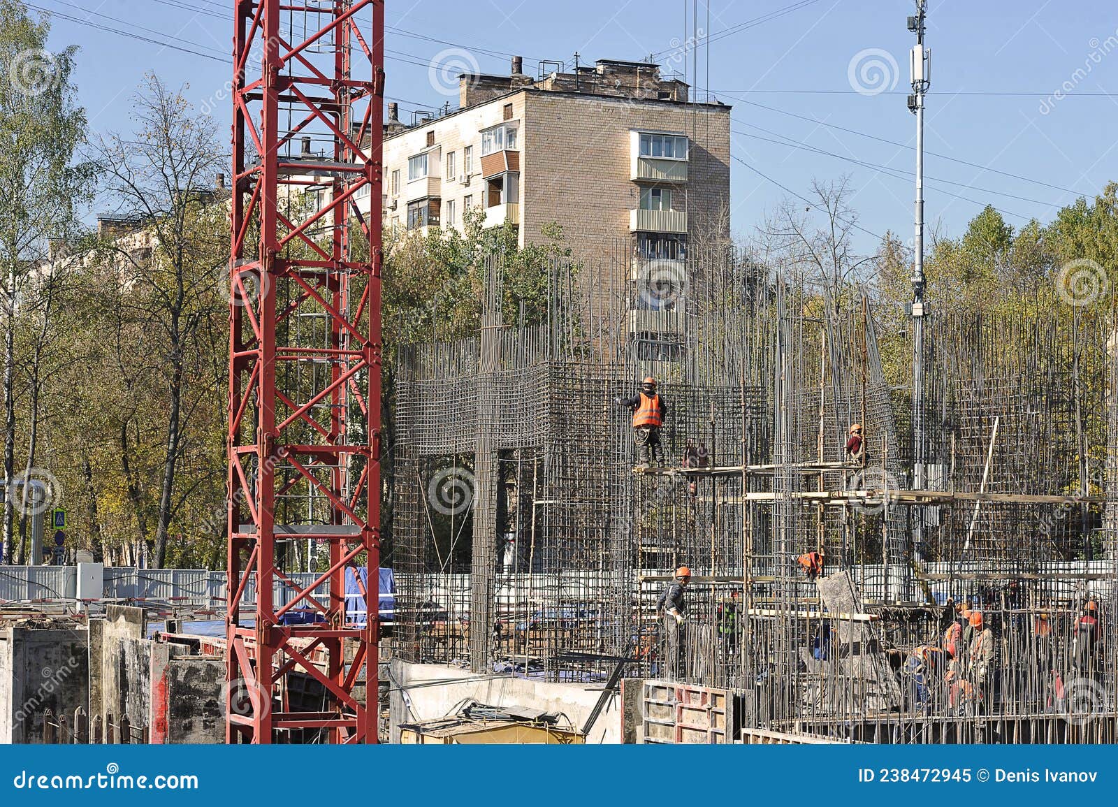 Construction of a House Made of Reinforced Concrete Structures in ...