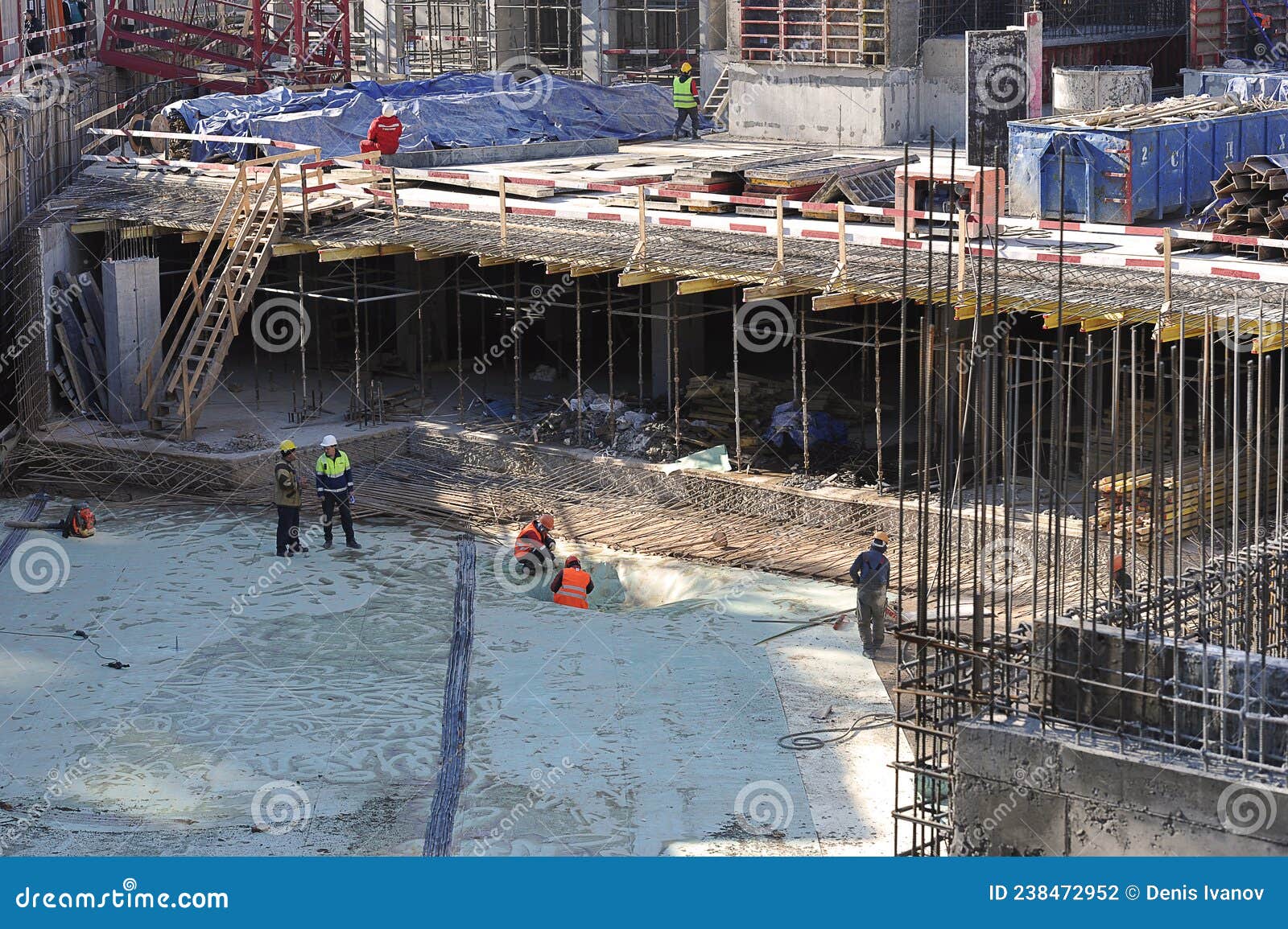 Construction of a House Made of Reinforced Concrete Structures in ...