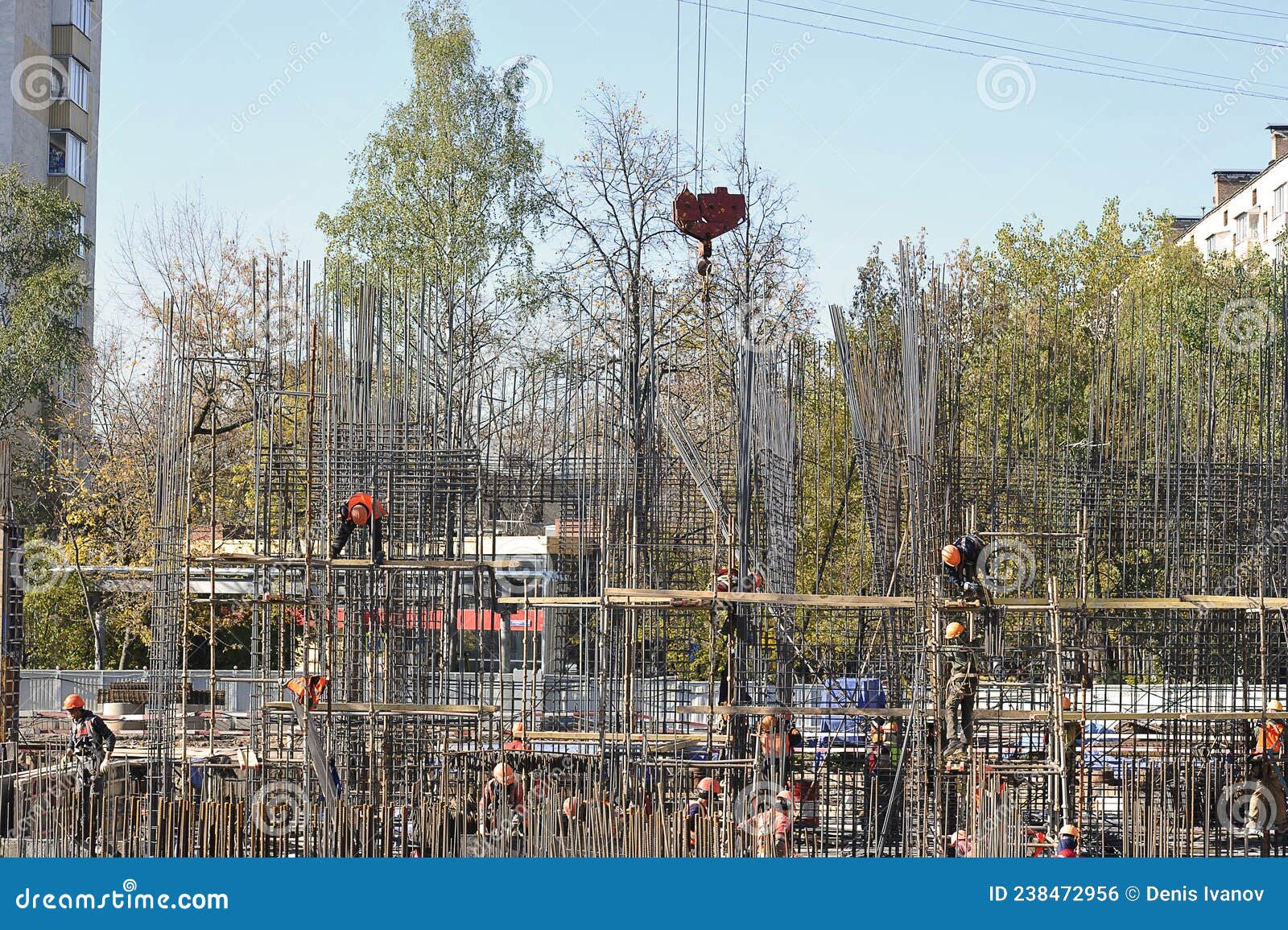 Construction of a House Made of Reinforced Concrete Structures in ...