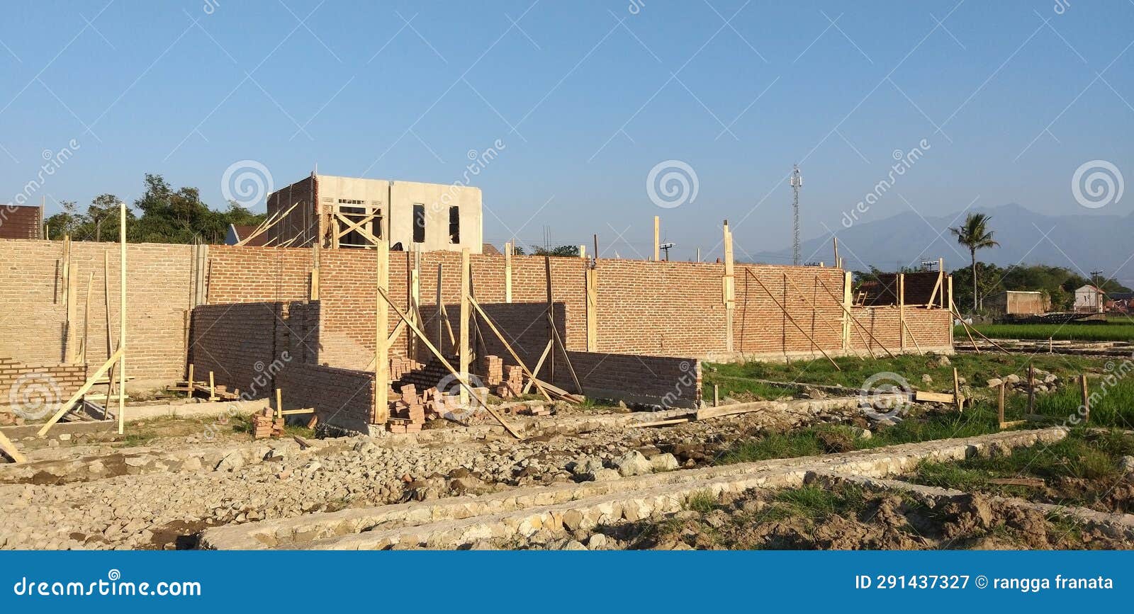 When the Construction of a House is Still in Process Stock Image ...