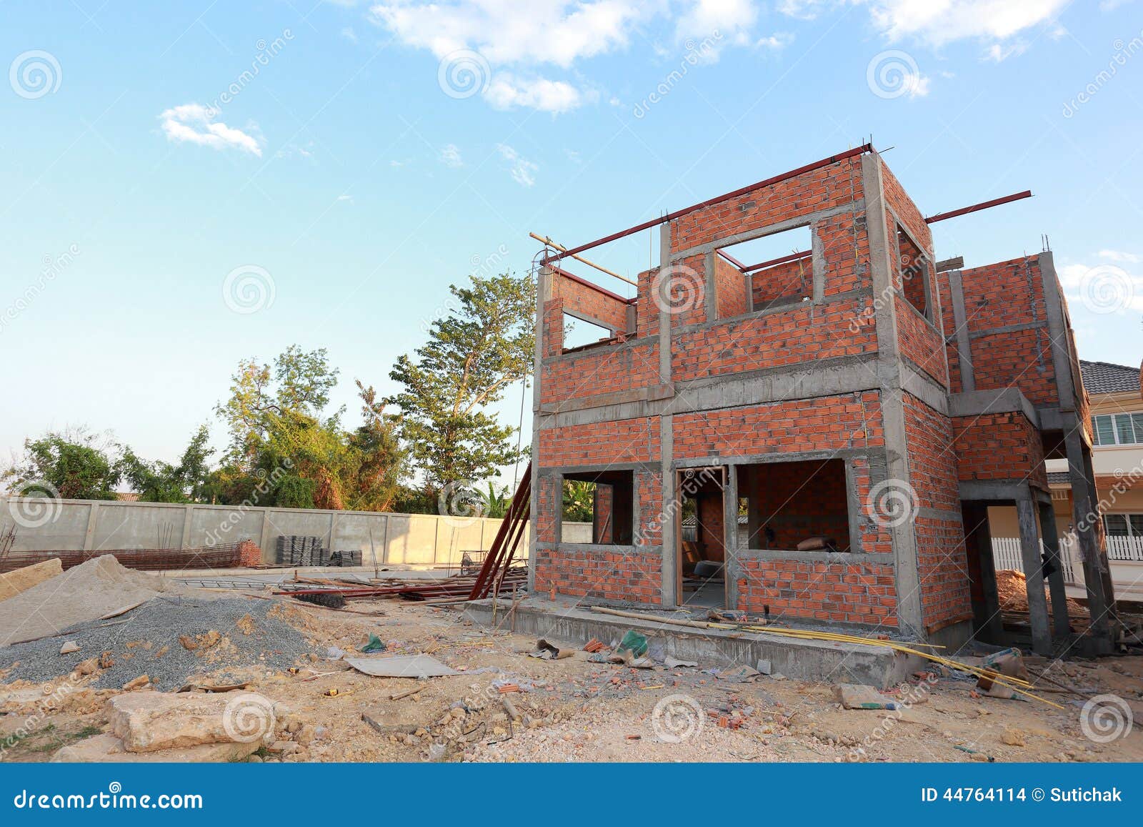 Construction House Structure Stock Photo - Image of architecture, home ...