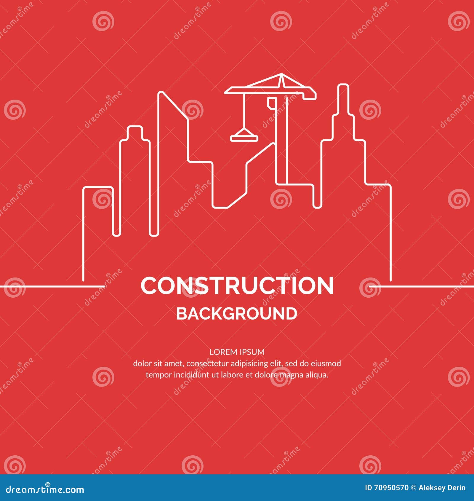 Construction Houses Background. Stock Vector - Illustration of lines ...