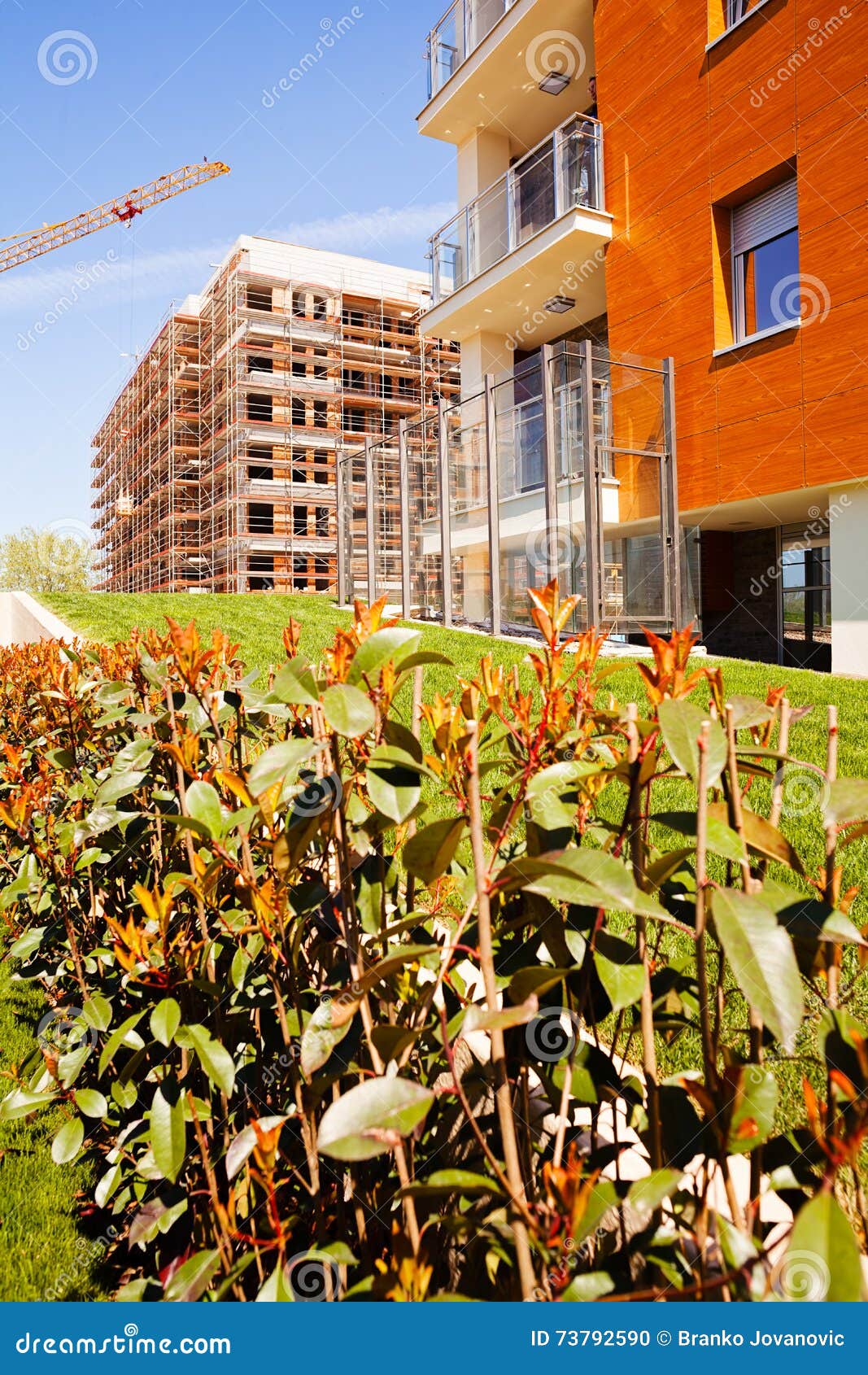 Construction of a Housing Estate Stock Photo - Image of industrial ...