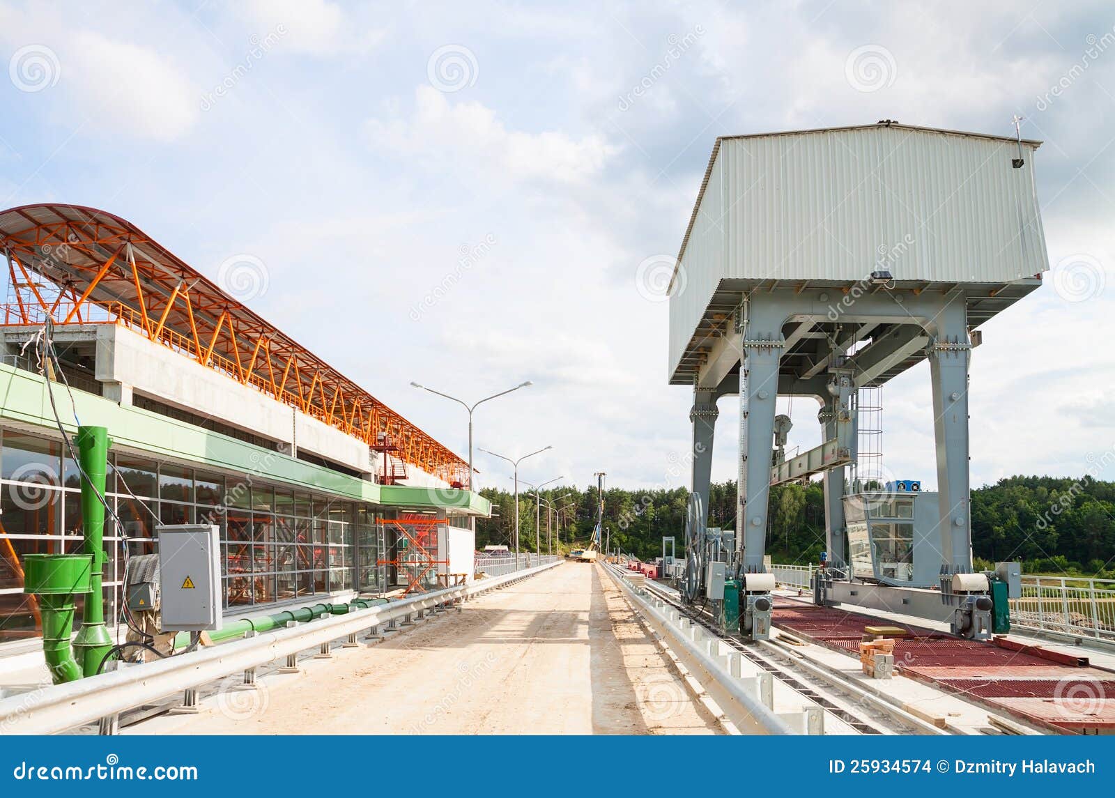 Construction of Hydropower Plant Stock Photo - Image of water ...