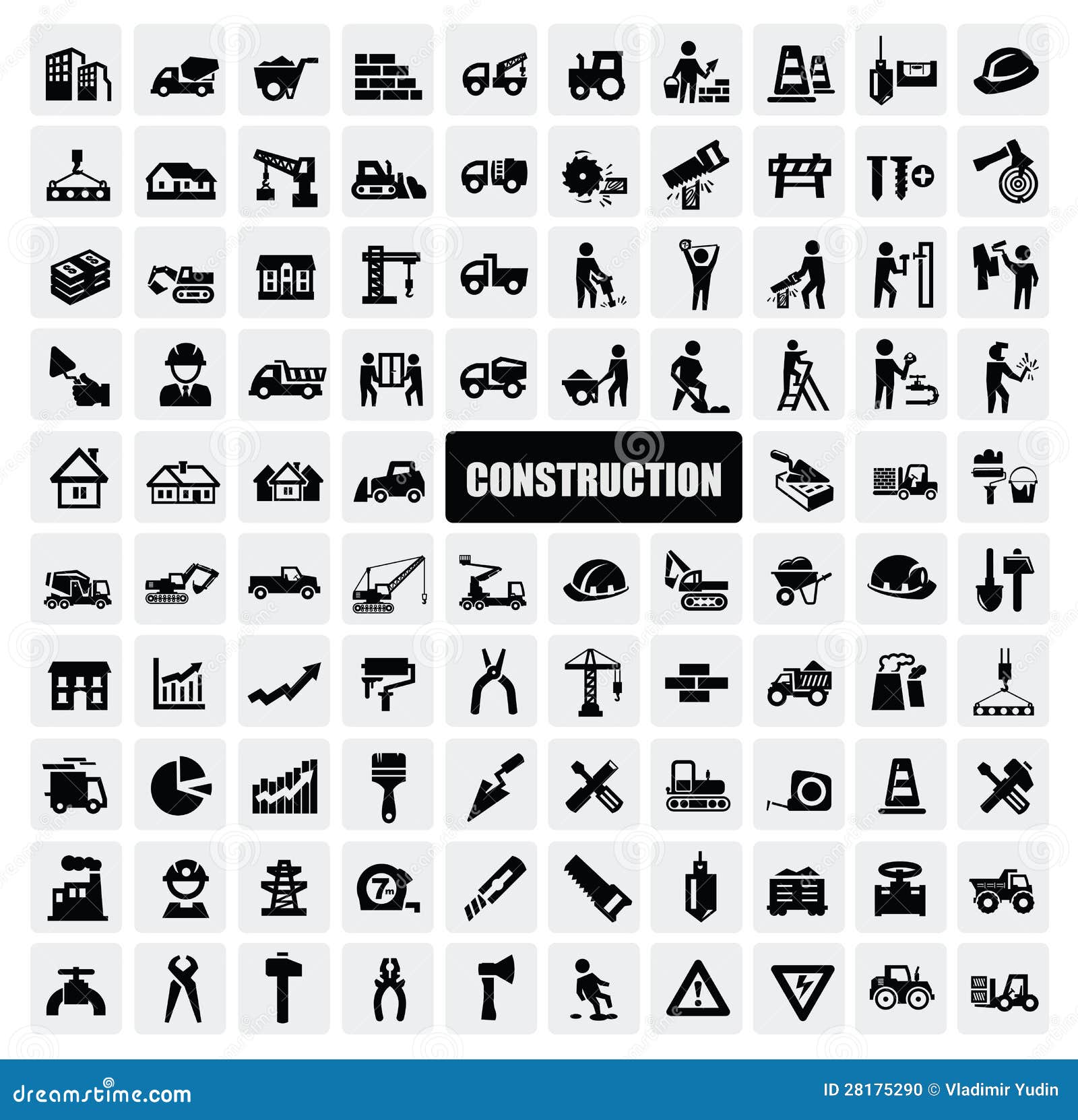 Construction icon stock vector. Illustration of house - 28175290