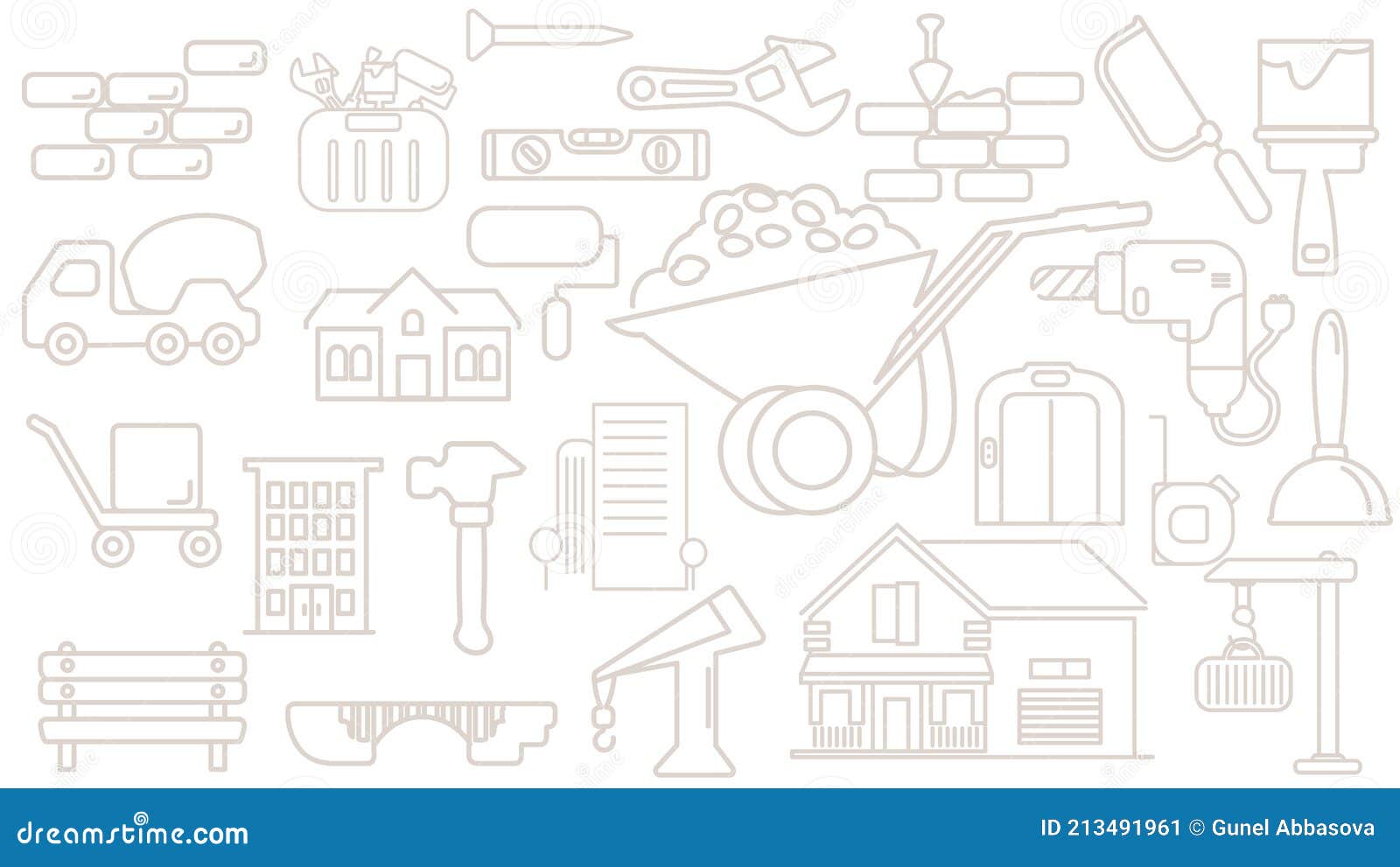 Construction Icon Background. Building Icon Background Stock Vector ...