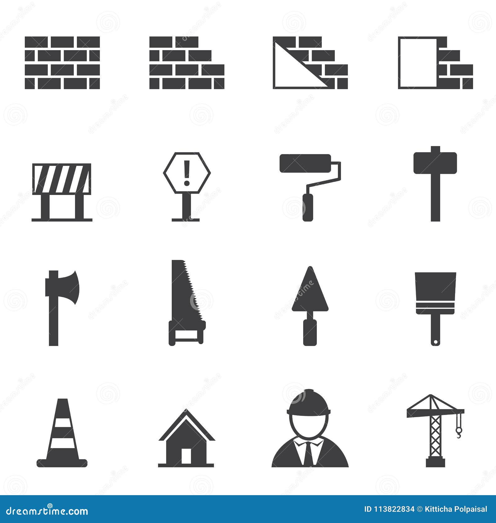 Construction Icon, Flat Design Vector Illlustion Eps10. Stock Vector ...