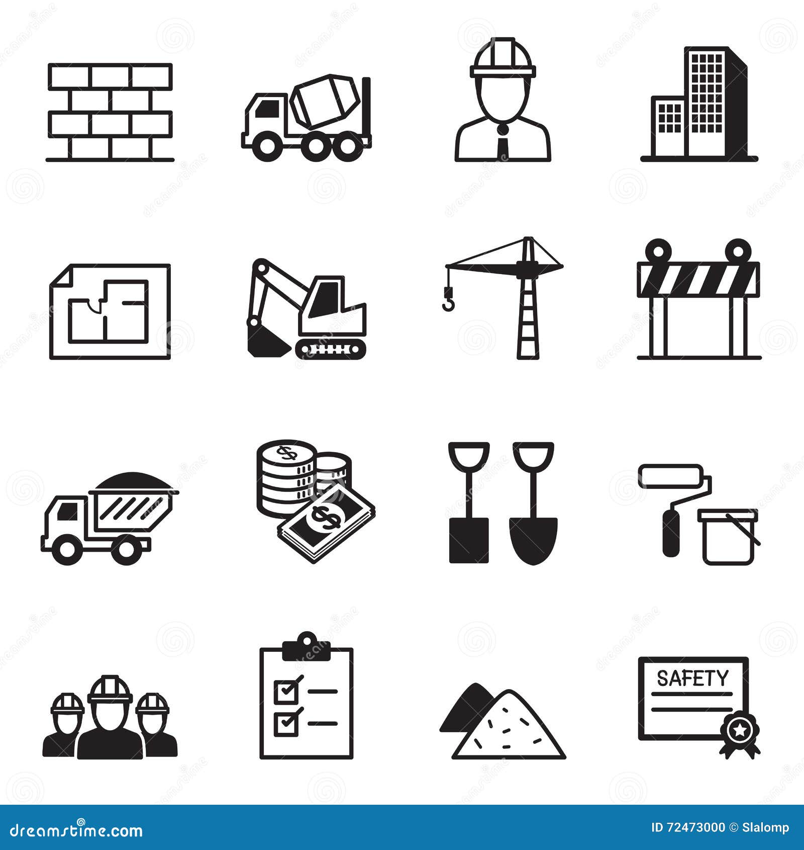 Construction icon Set2 stock vector. Illustration of construction ...