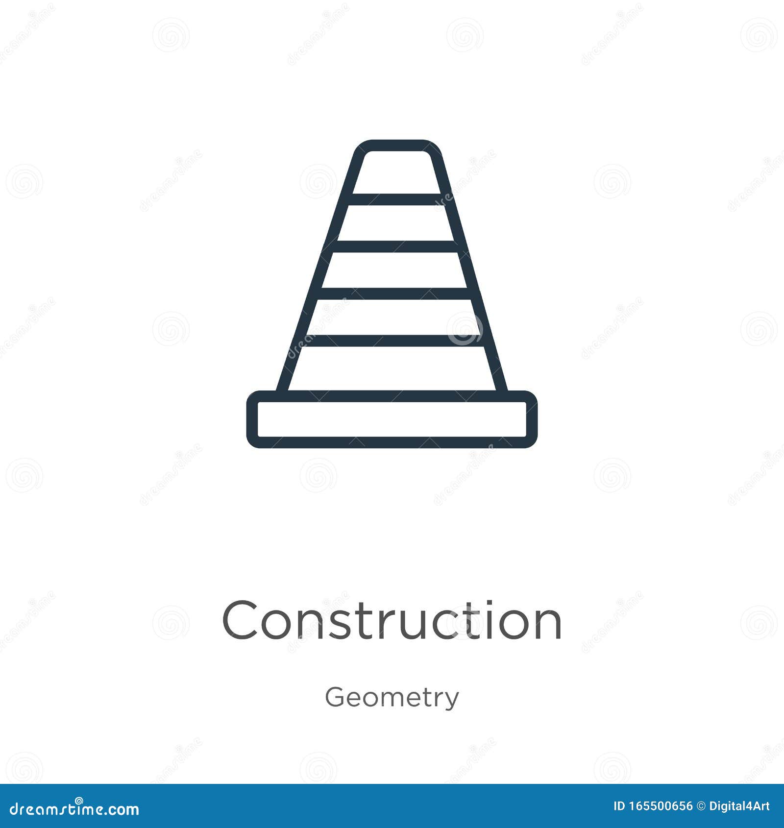 Construction Icon. Thin Linear Construction Outline Icon Isolated on ...