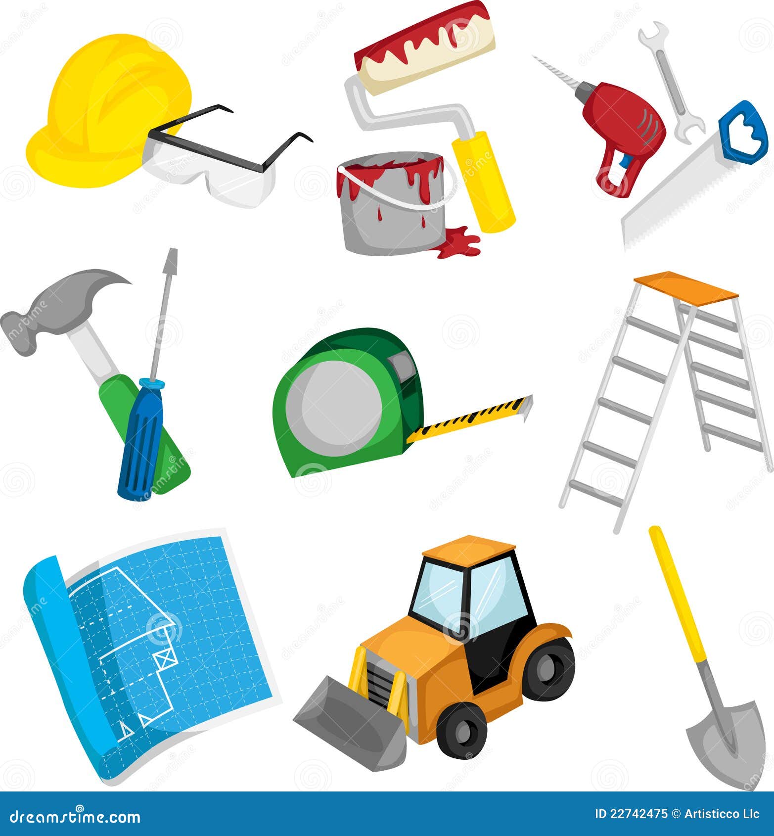 Construction icons stock vector. Illustration of graphic - 22742475