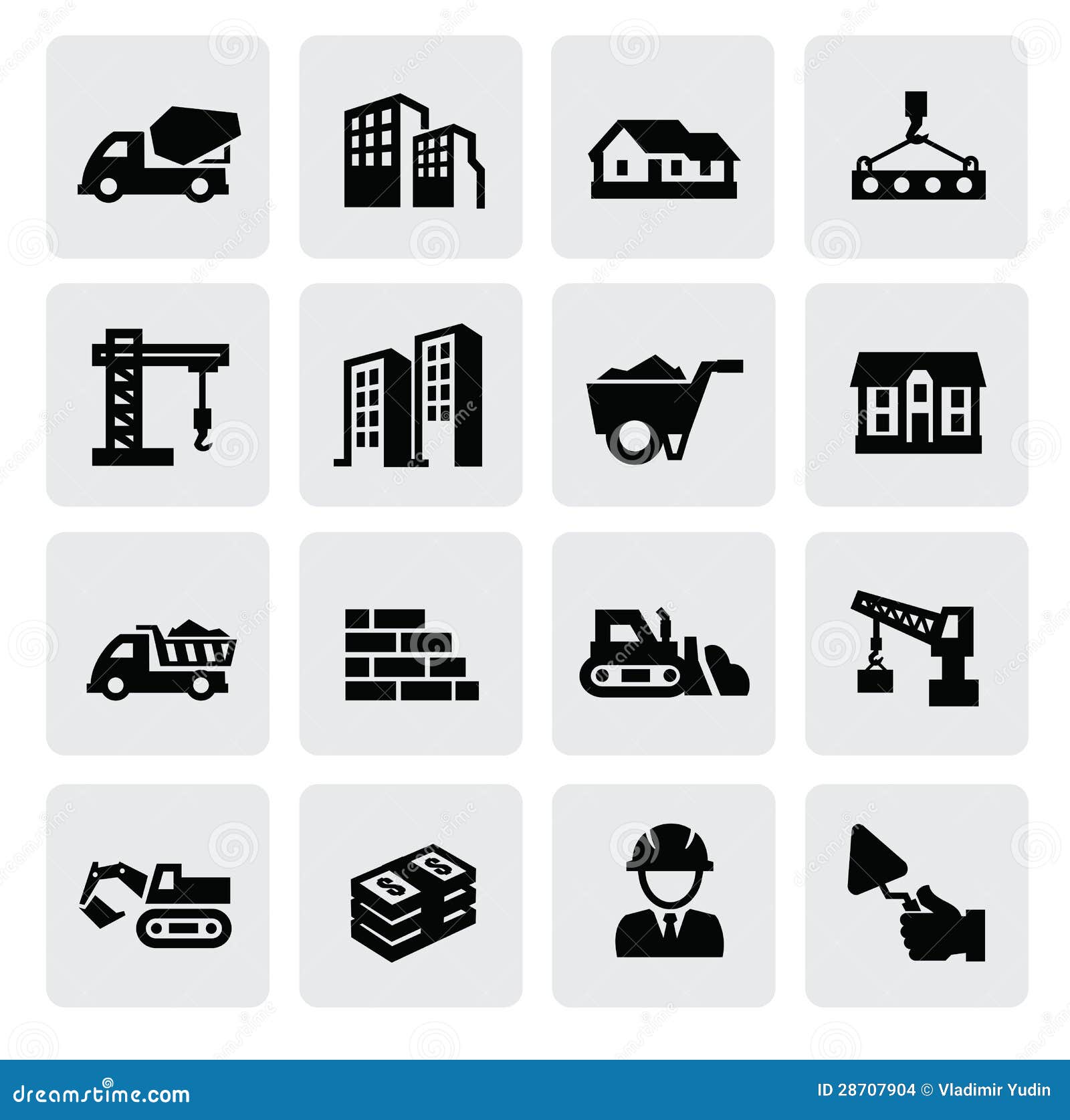 Construction Icons Builder Tools For Building And Repair House ...