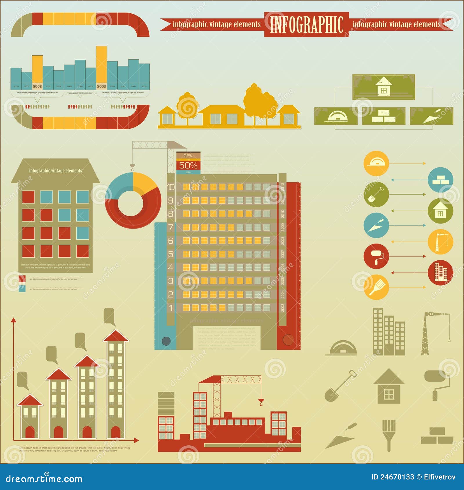 Construction Icons and Graphics Stock Vector - Illustration of ...