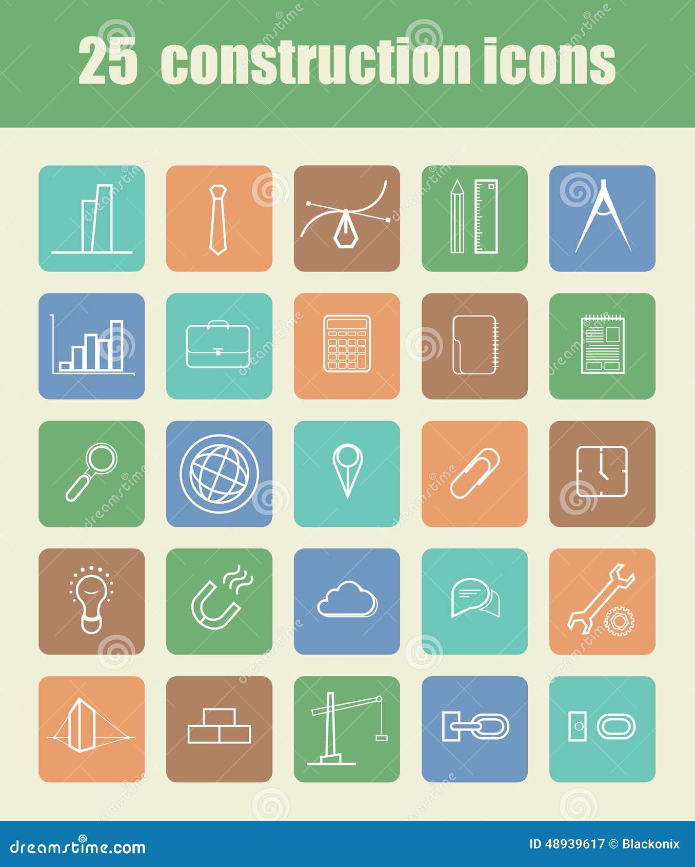 25 Construction icons stock illustration. Illustration of backgrounds ...