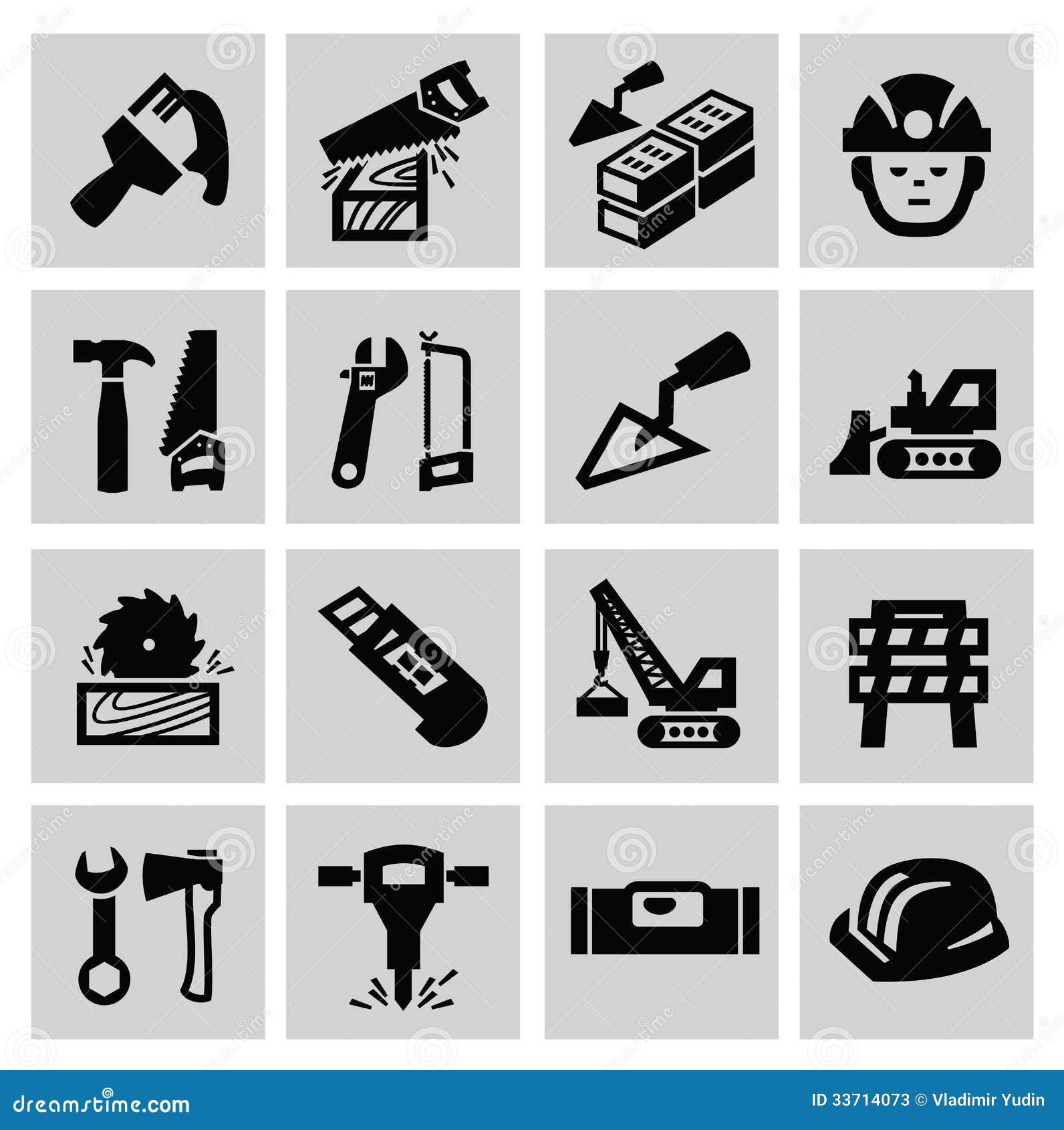 Construction icons stock vector. Illustration of lorry - 33714073