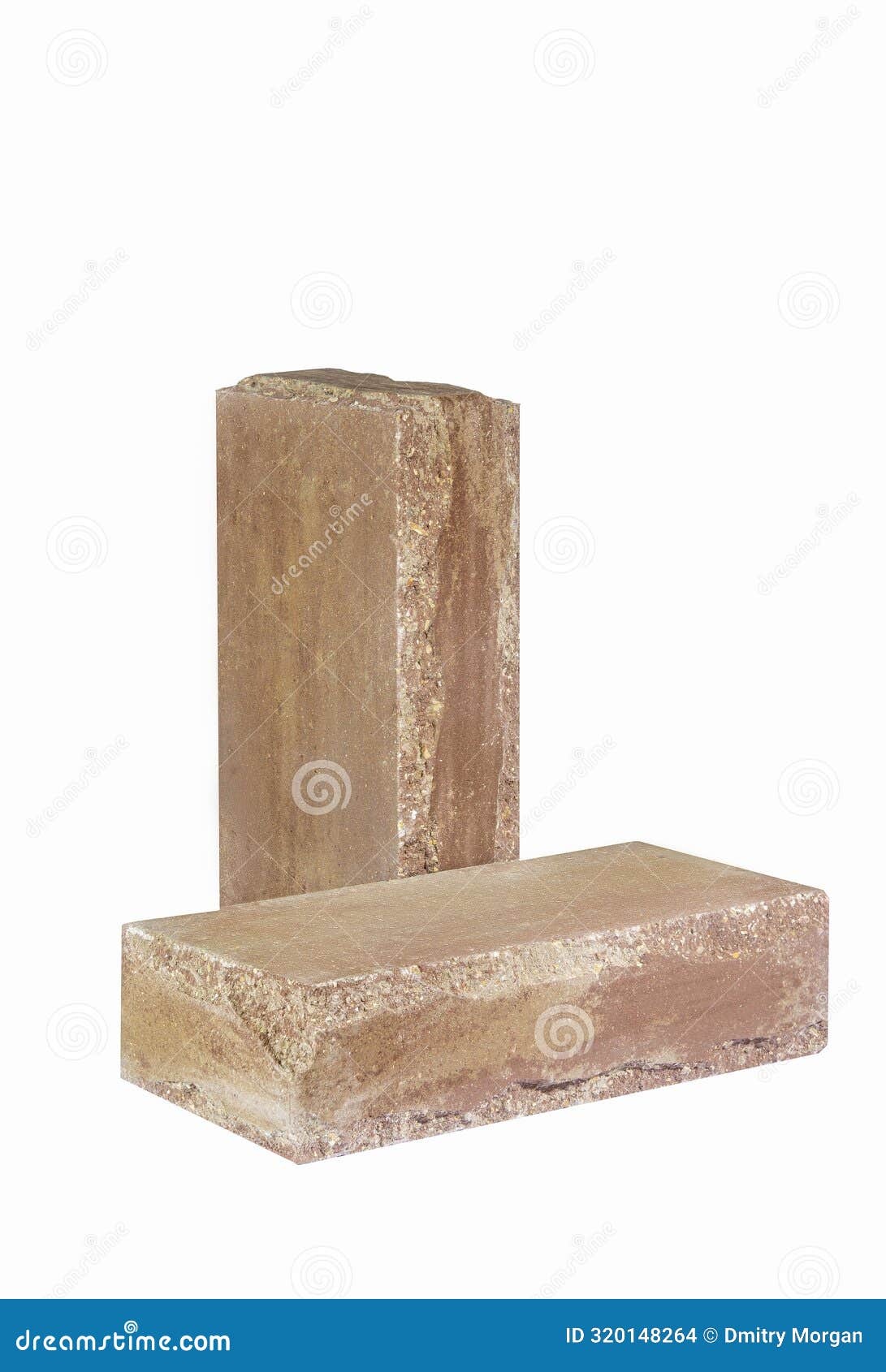 Construction Ideas. Pair of Artificially Aged Light Red Bricks for ...